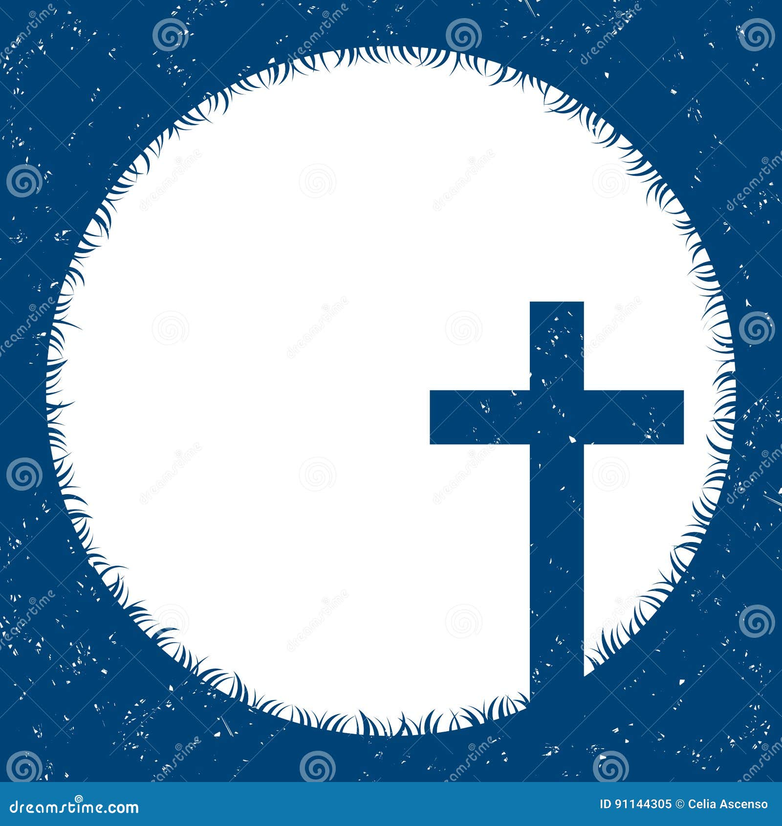 Cross Frame Grunge Border Card Stock Illustration - Illustration of ...