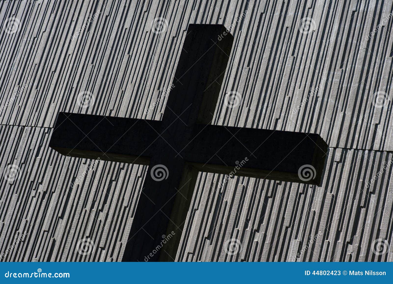 Cross in Front of Modern Church Stock Image - Image of concrete, holy ...