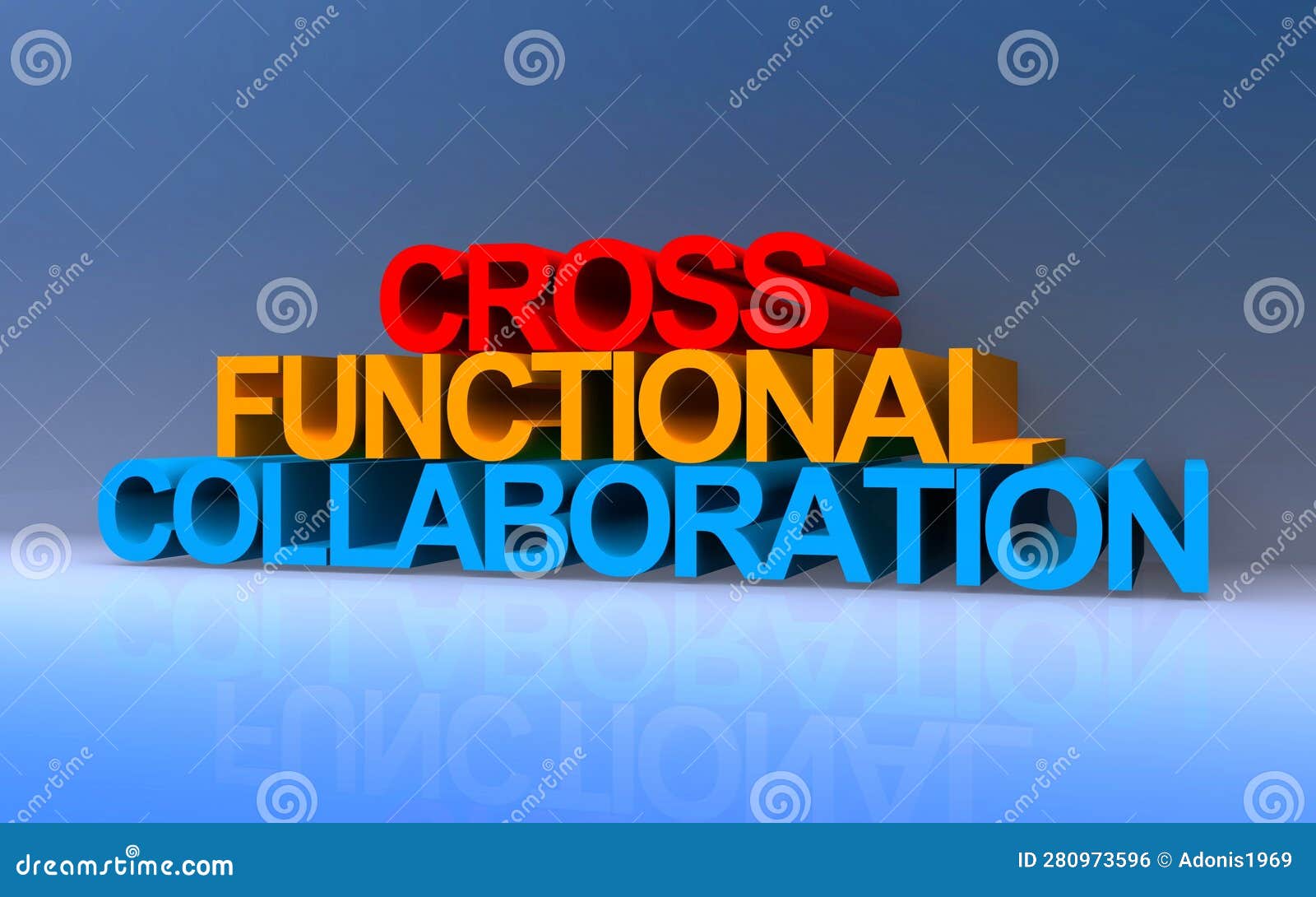 Cross Functional Collaboration on Blue Stock Illustration ... Cross Functional Collaboration on Blue Stock Illustration ...