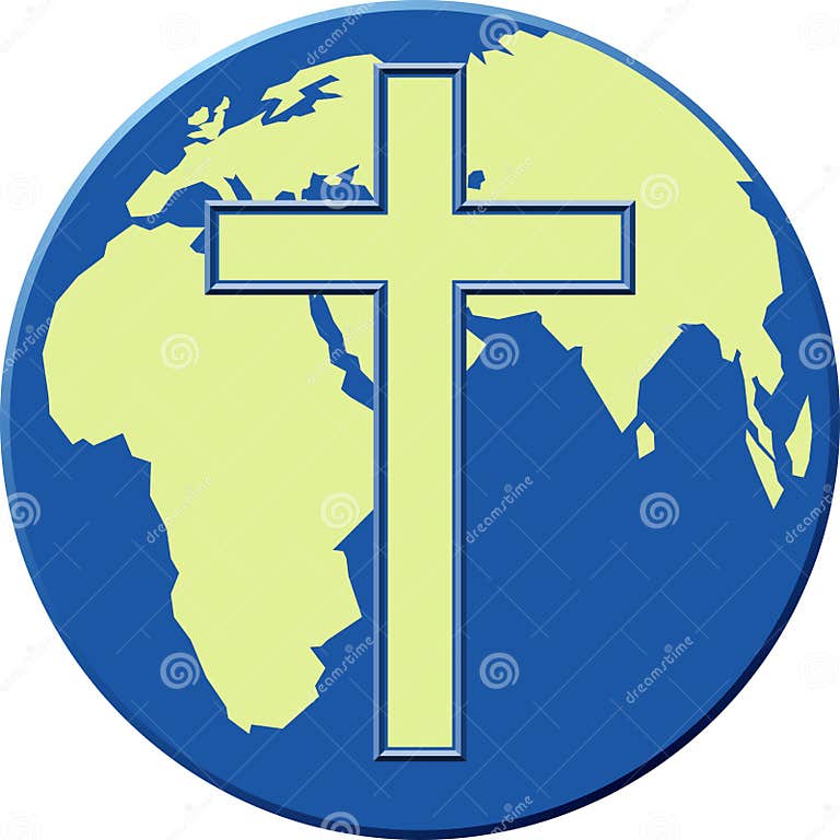 Cross Globe stock illustration. Illustration of religious - 40309