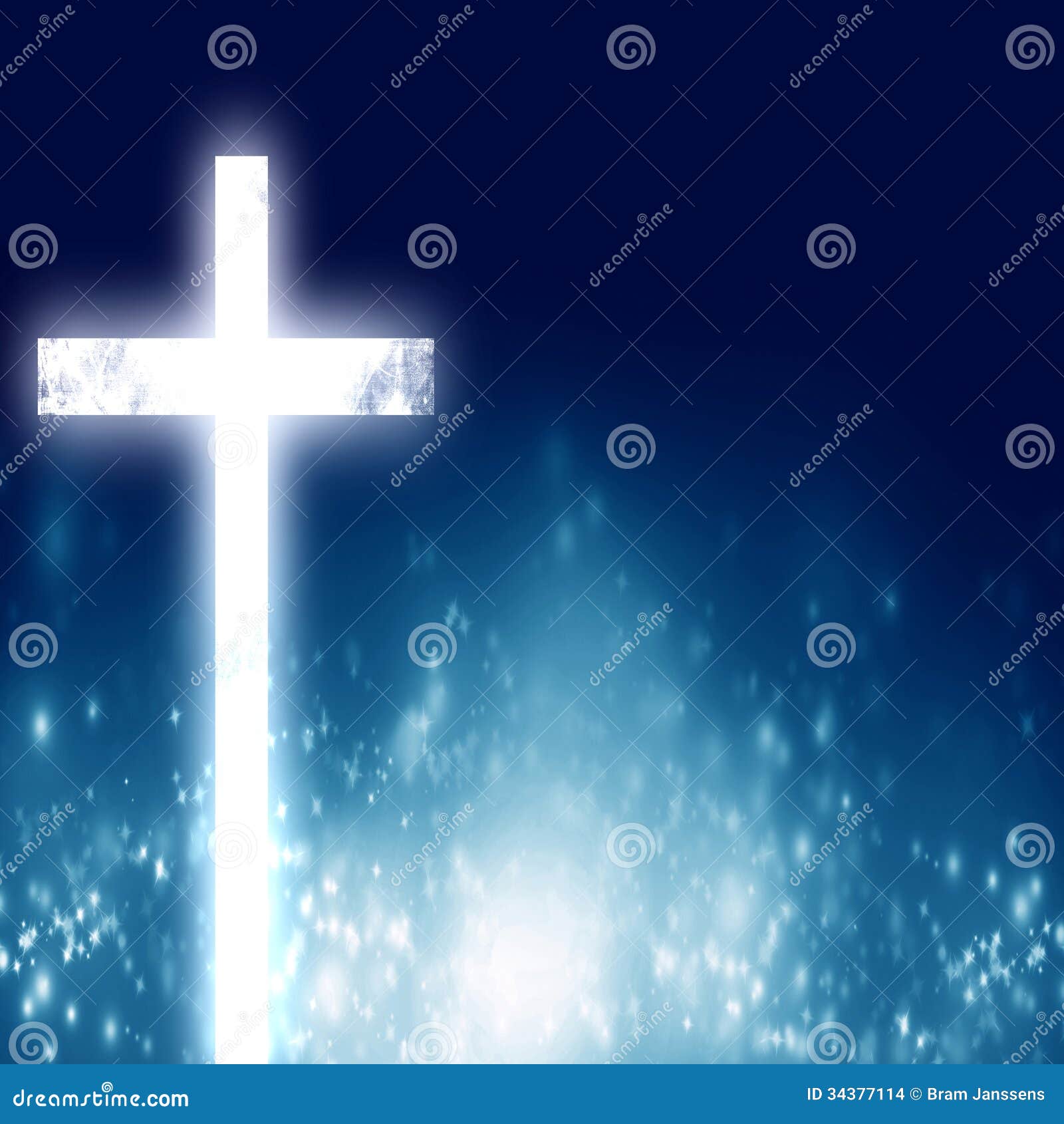 Cross stock illustration. Illustration of blue, background - 34377114