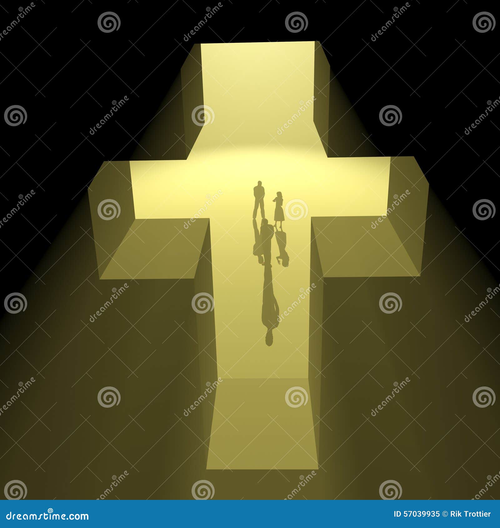 Cross of golden light stock illustration. Illustration of light - 57039935