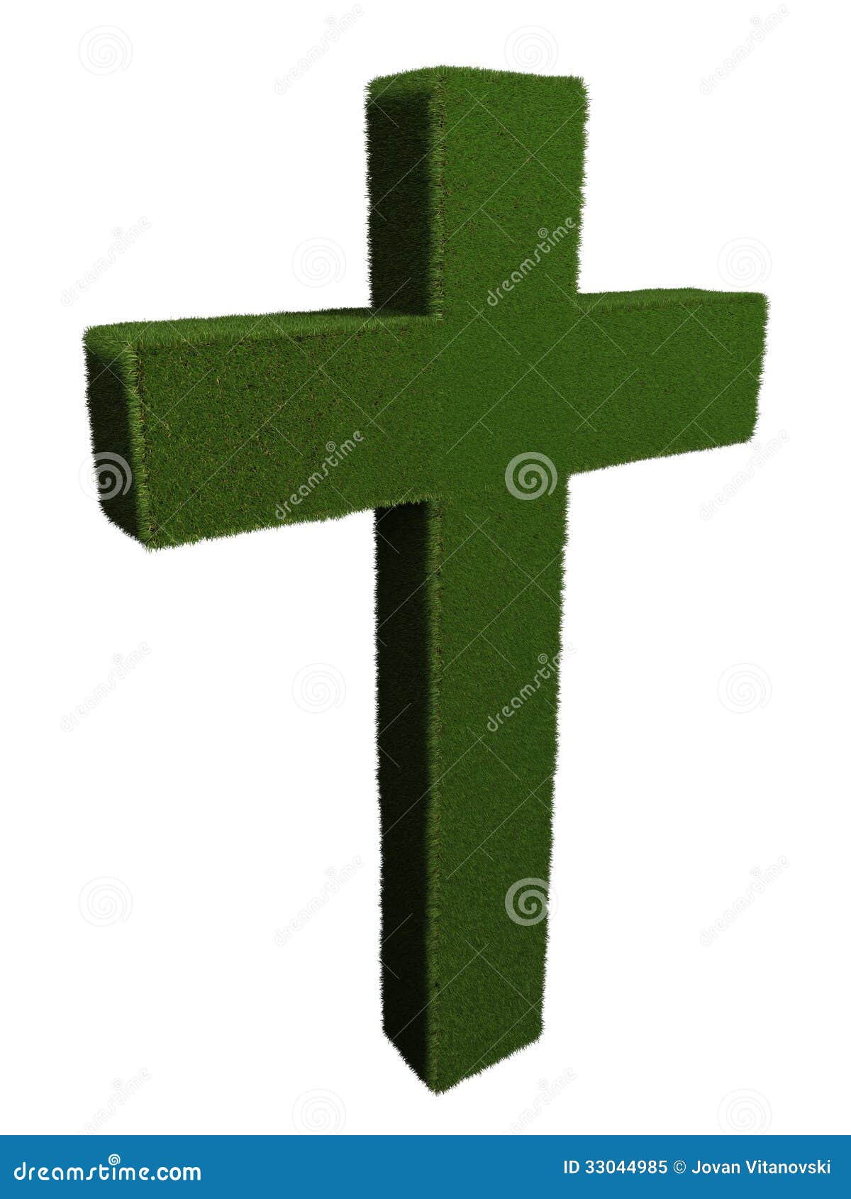 Cross from grass stock illustration. Illustration of grass - 33044985