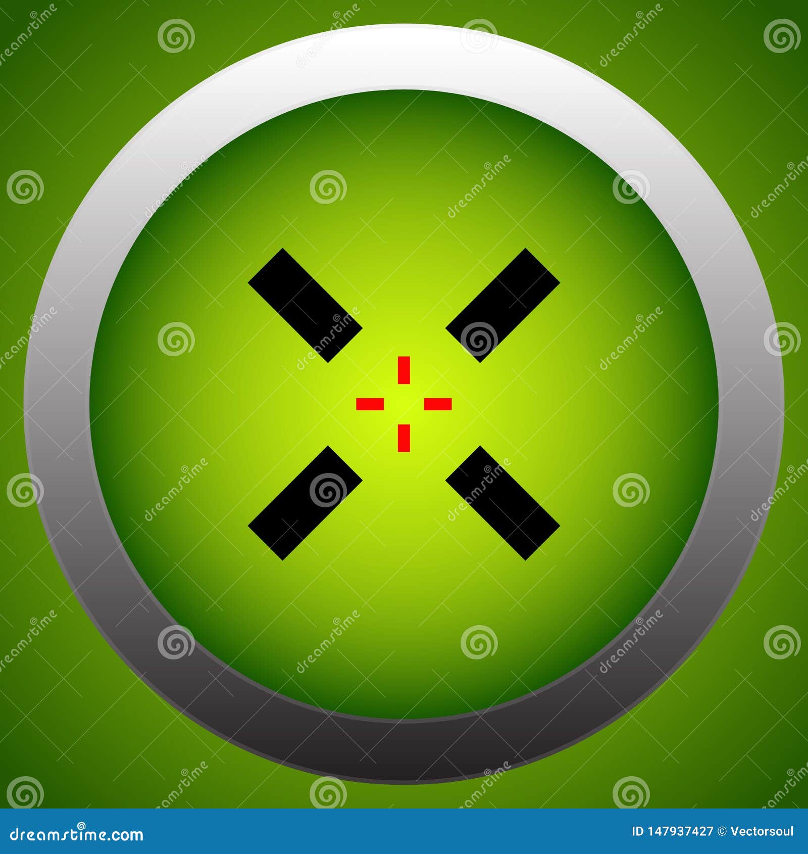 Cross-hair, Target Mark Icon Stock Vector - Illustration of center ...