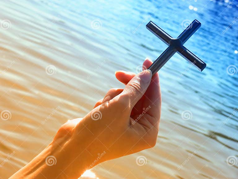 Cross in hand stock photo. Image of belief, religion, catholic - 805384