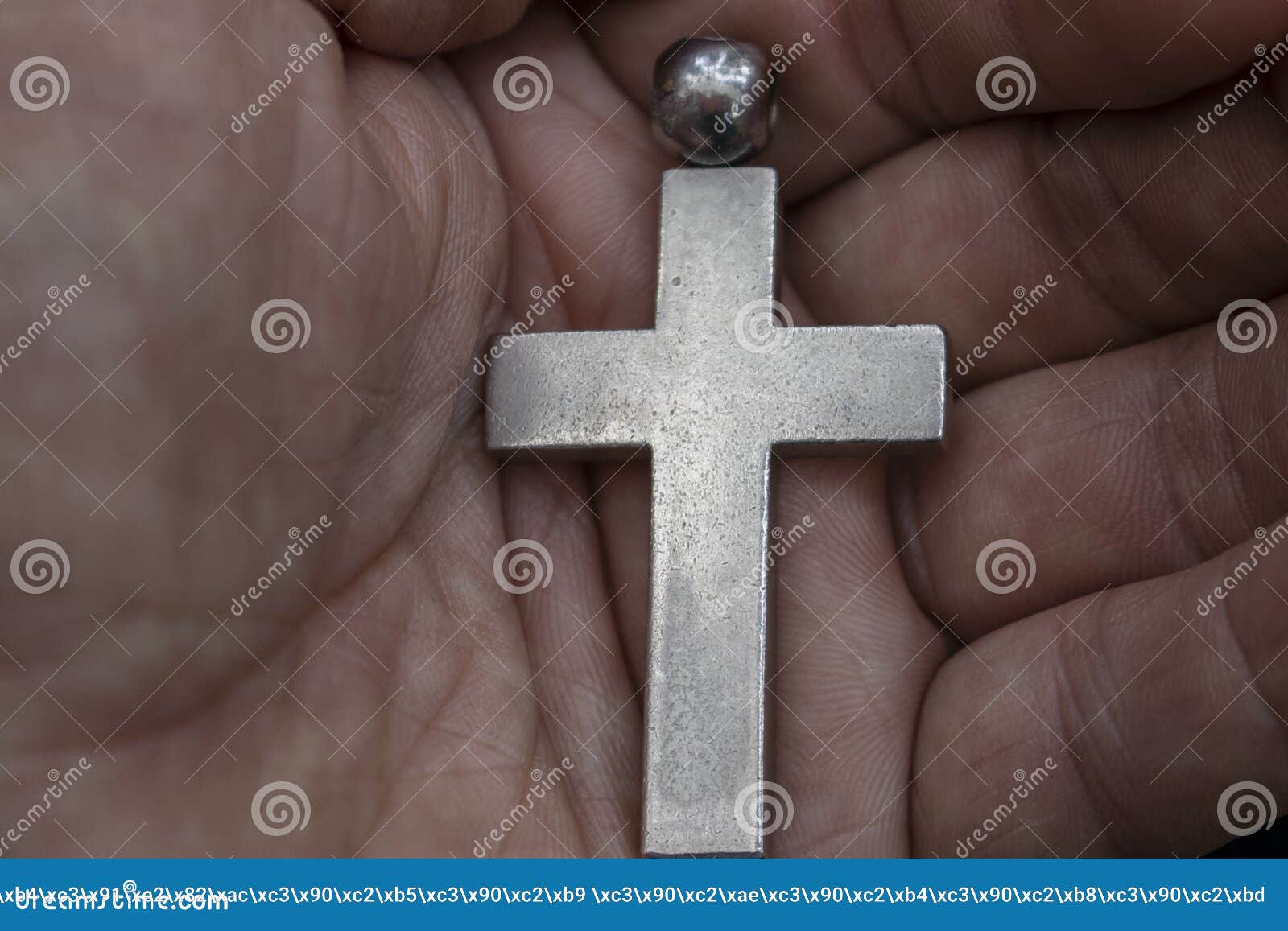 Cross in hand. stock image. Image of charity, hands - 223512217