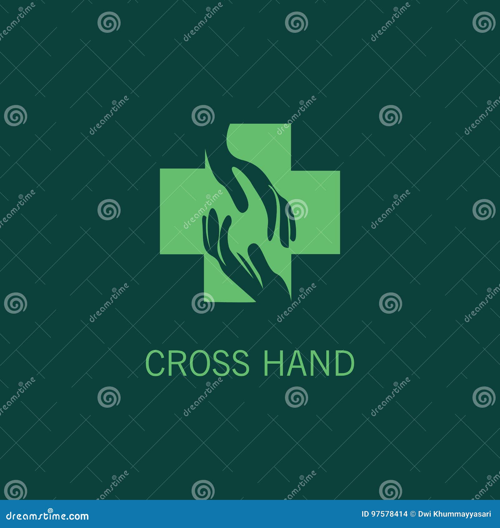 Cross hand logo stock vector. Illustration of cross, logo - 97578414