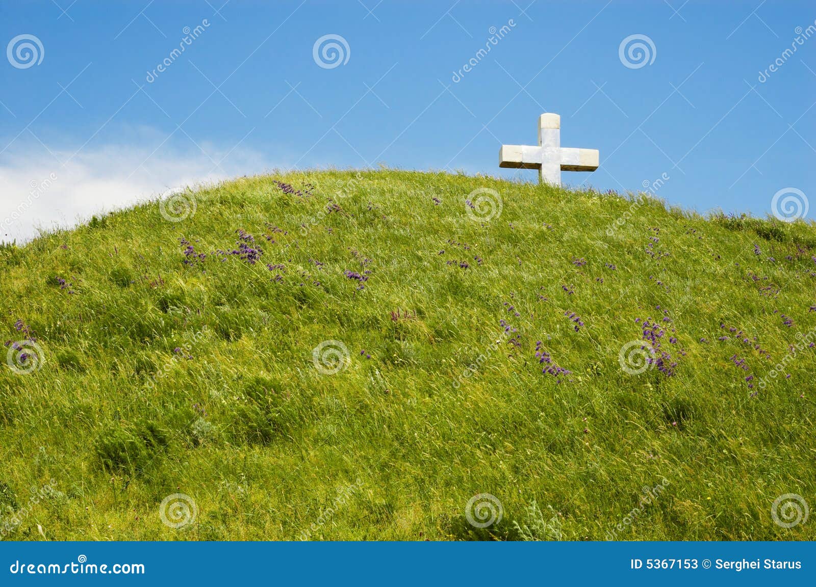 Cross on the hill stock image. Image of cross, christianity - 5367153