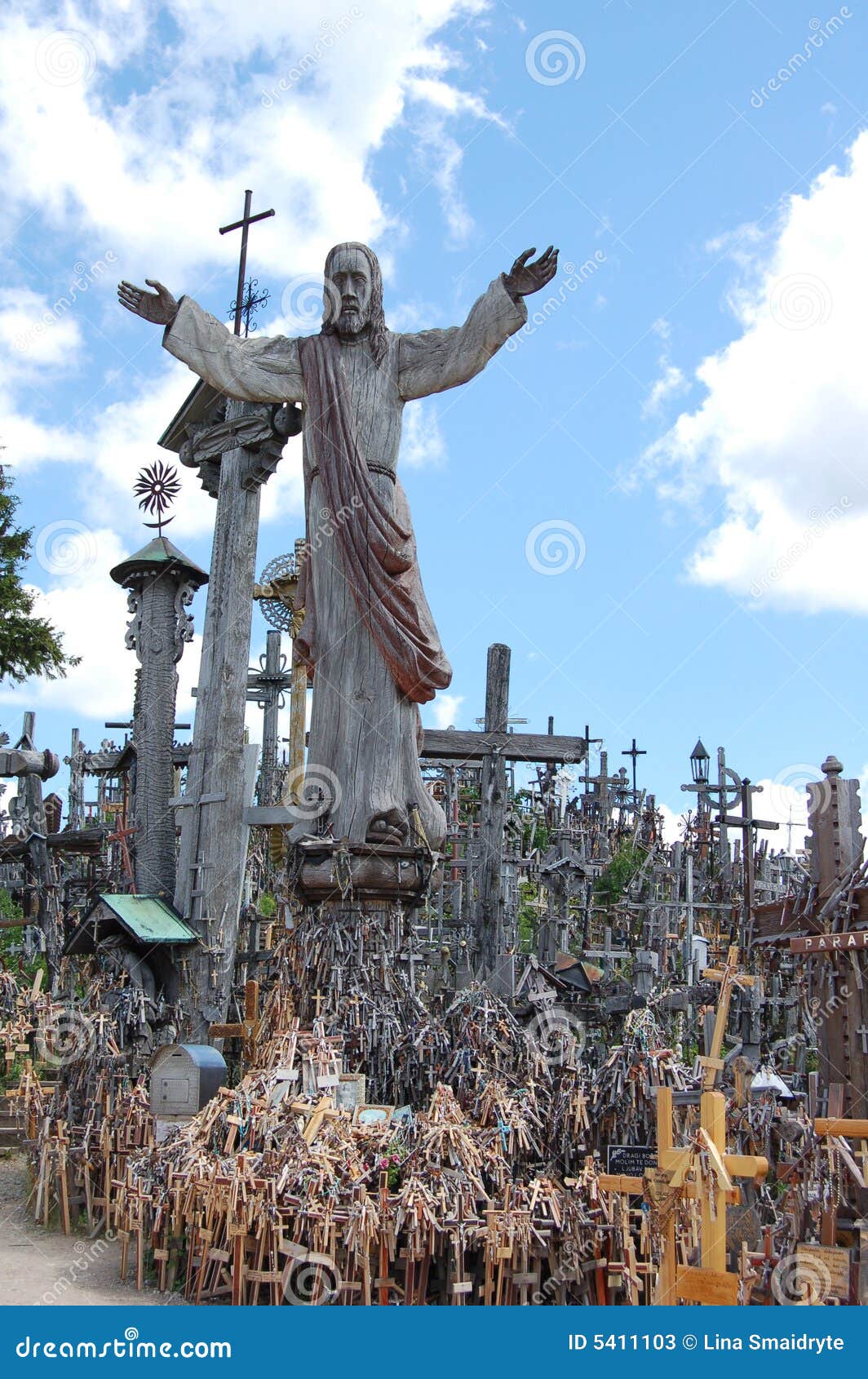 Cross hill stock image. Image of faith, belief, wood, hill - 5411103