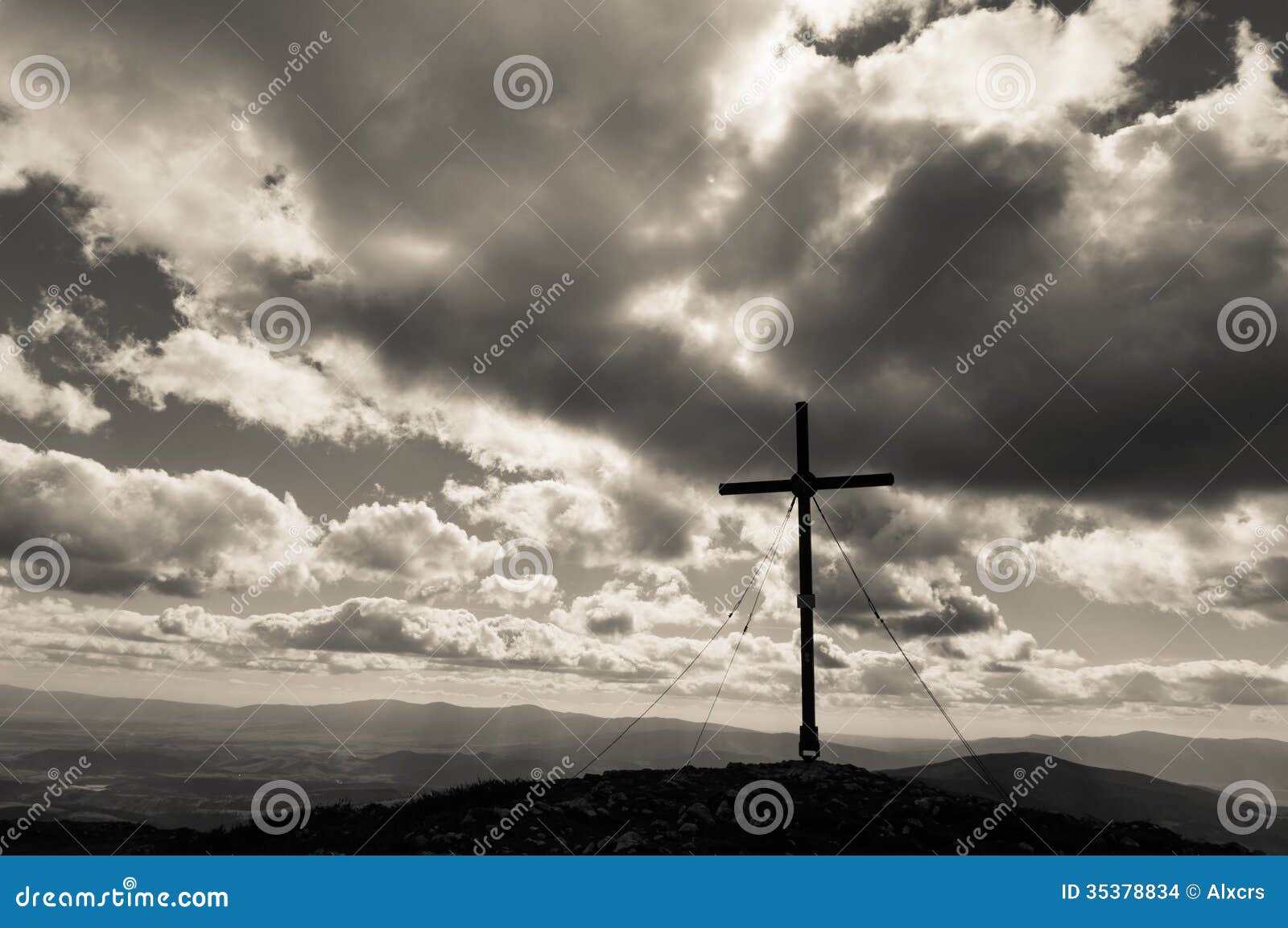 Cross stock photo. Image of catholic, outline, crucifix - 35378834
