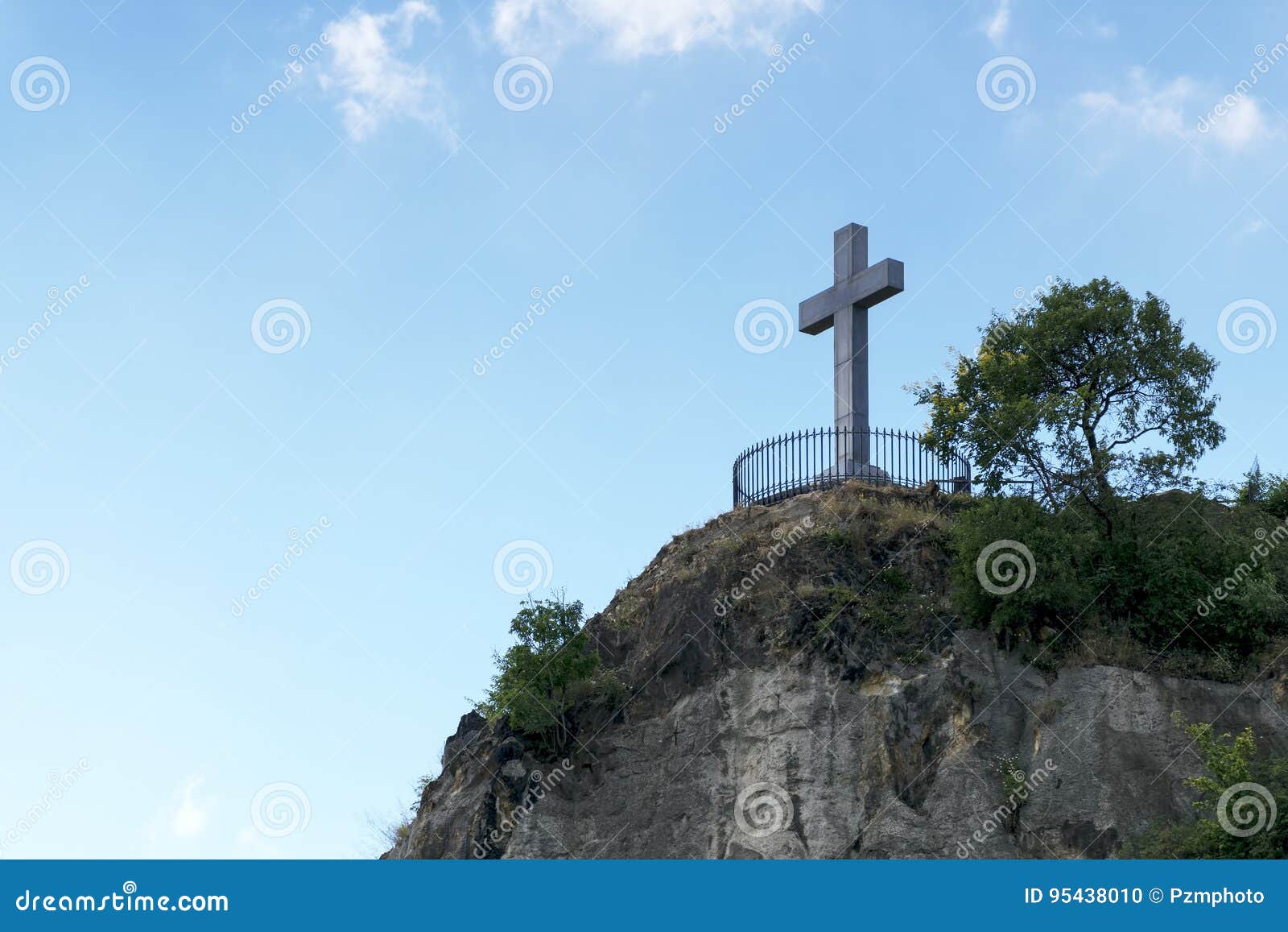 Cross on the Hill stock photo. Image of copyspace, doom - 95438010