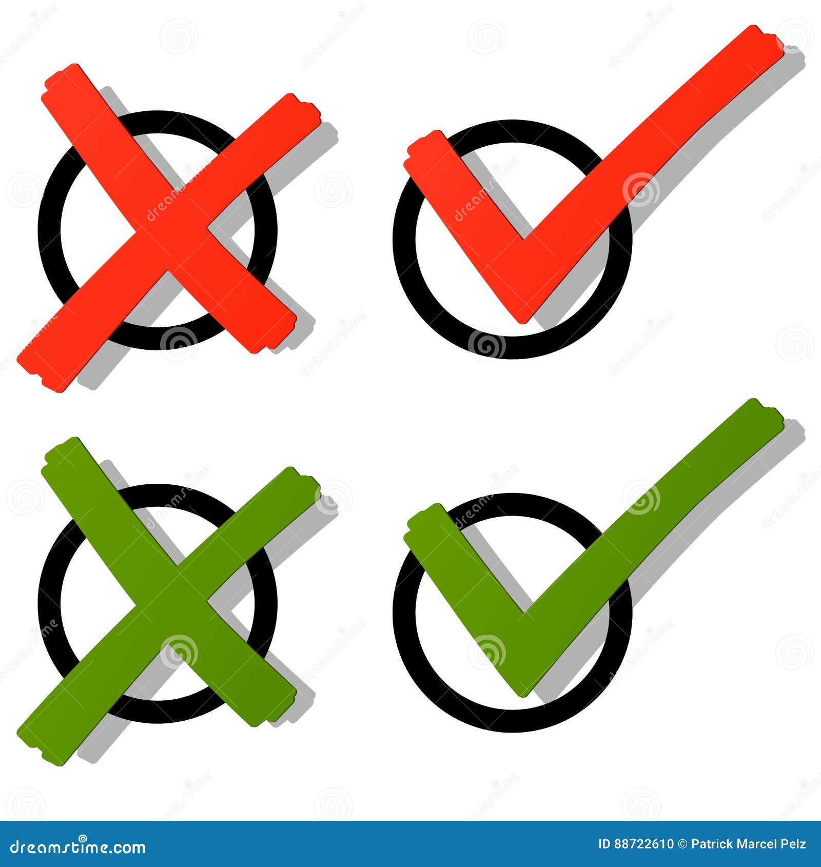 Cross and hook stock vector. Illustration of approve - 88722610