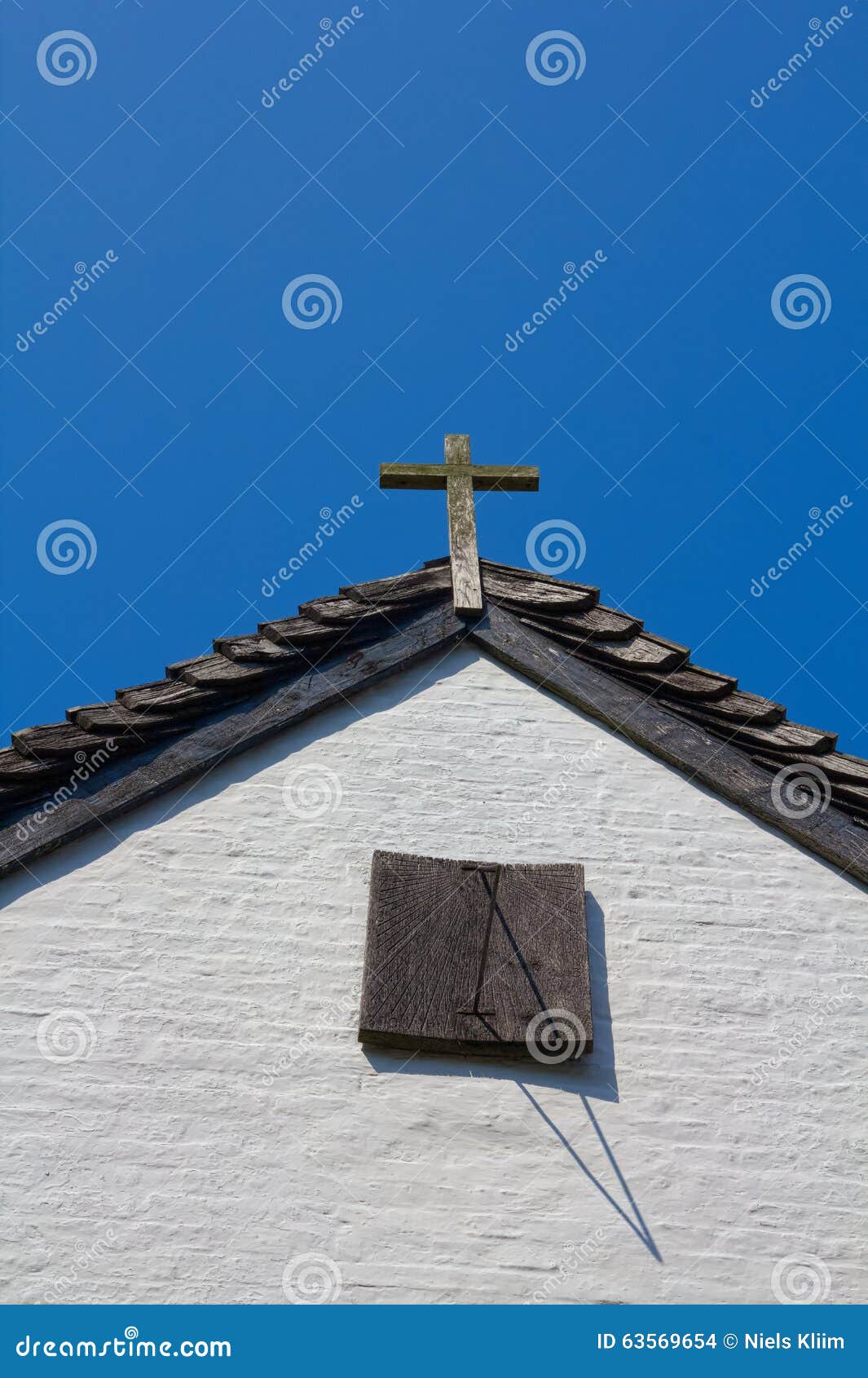 Cross on a house gable stock photo. Image of sign, facade - 63569654