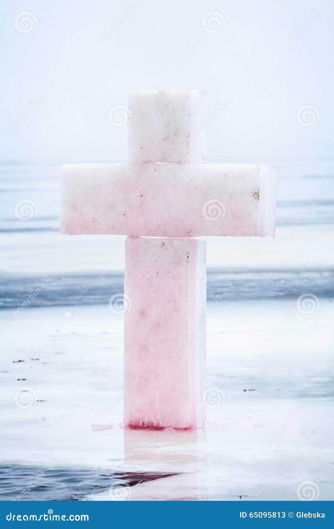Cross from ice Epiphany stock image. Image of epiphany - 65095813