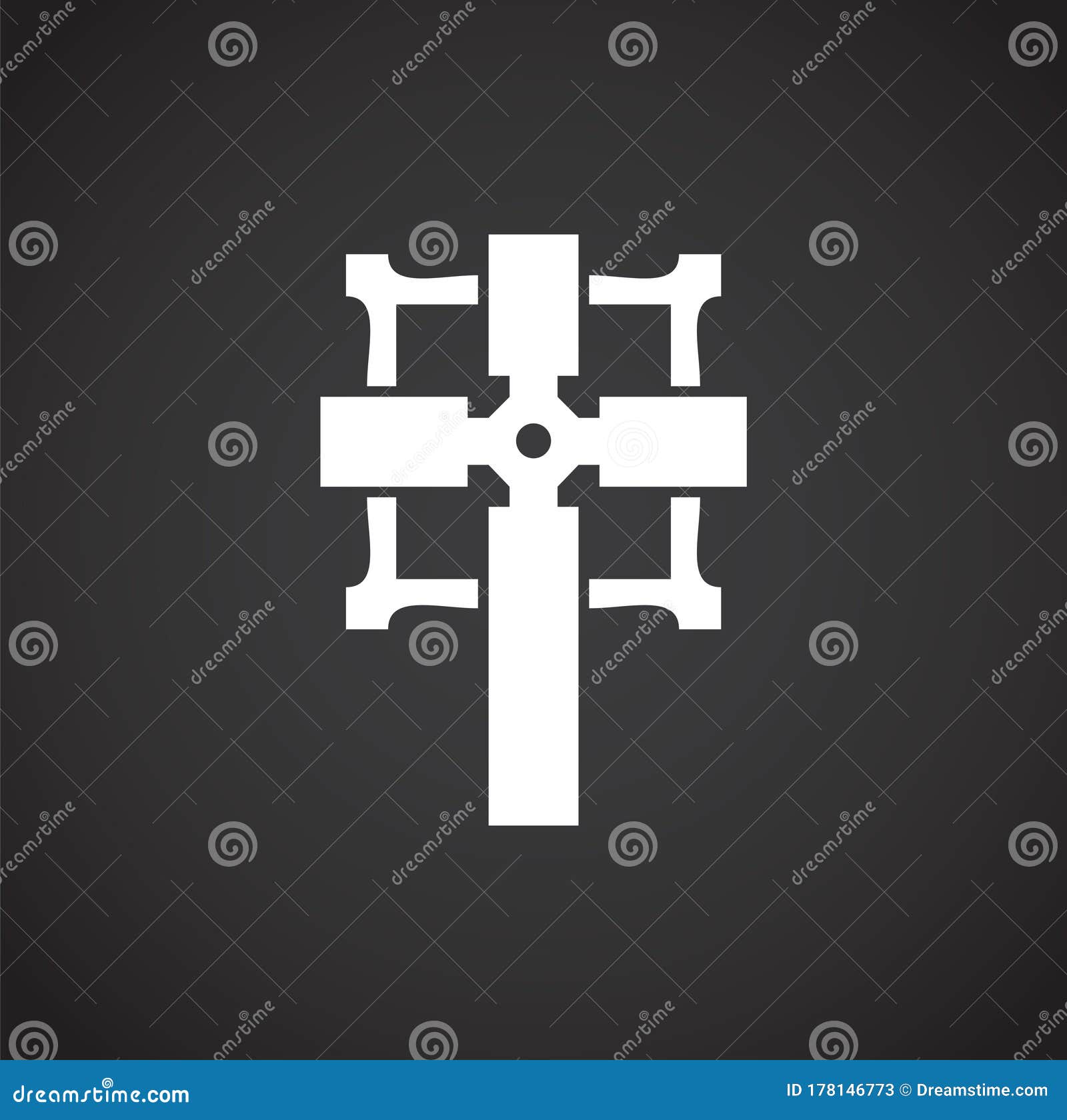 Cross Icon on Background for Graphic and Web Design. Creative ...