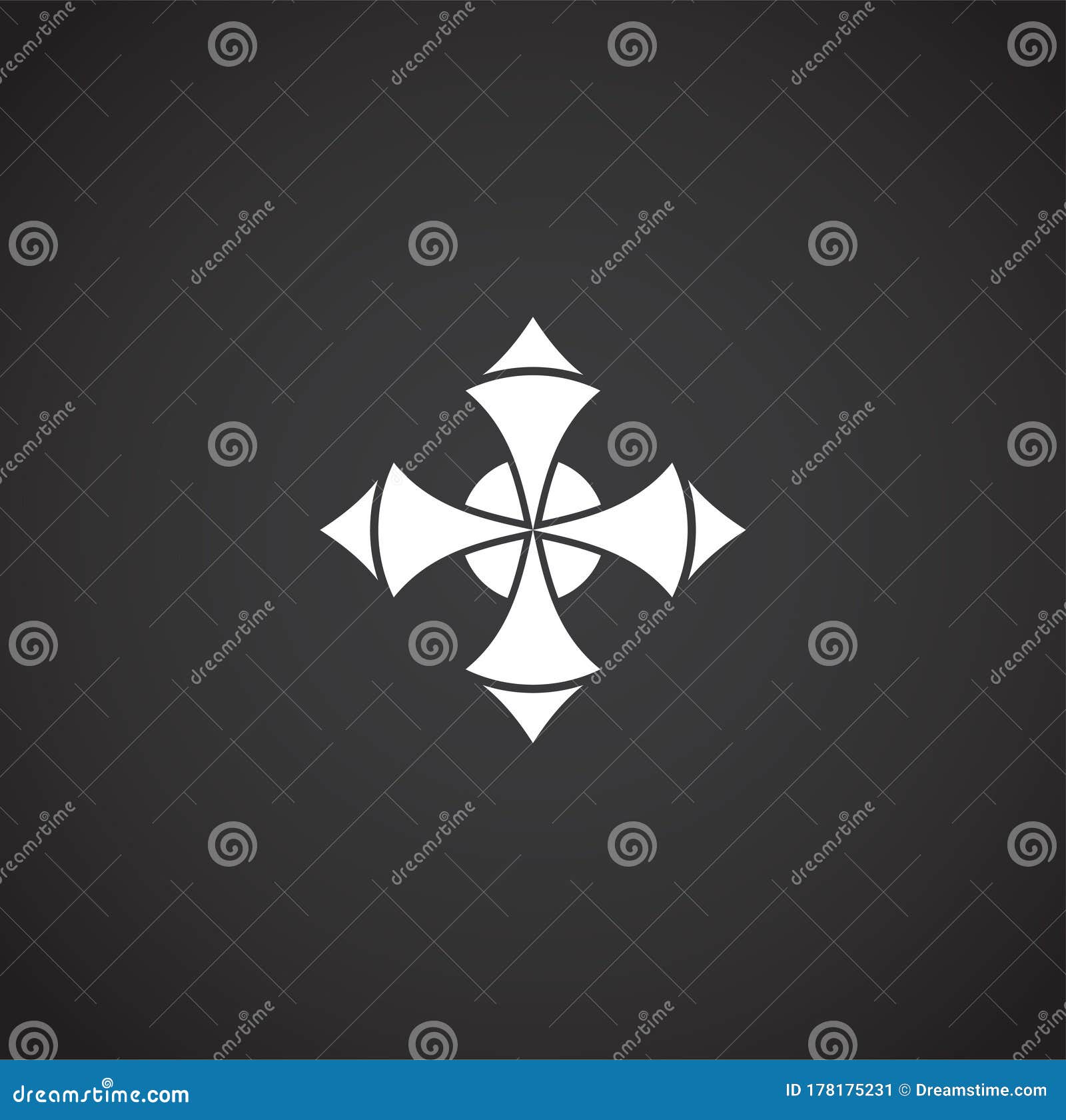 Cross Icon on Background for Graphic and Web Design. Creative ...