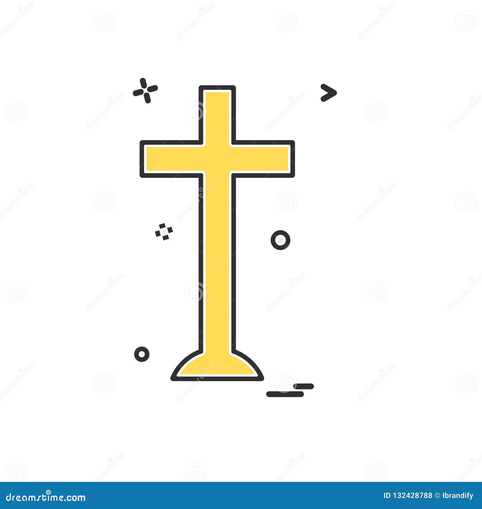 Cross icon design vector stock vector. Illustration of isolated - 132428788