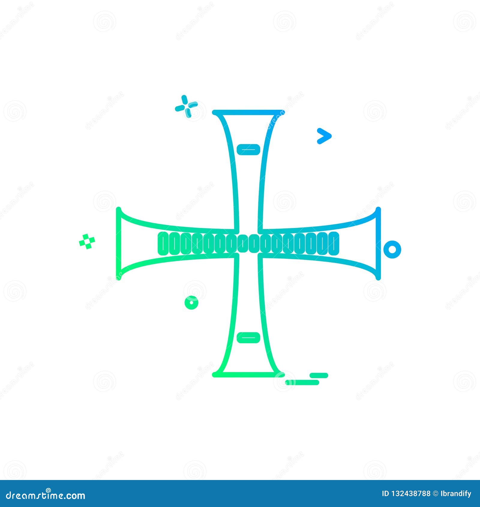 Cross icon design vector stock vector. Illustration of mark - 132438788