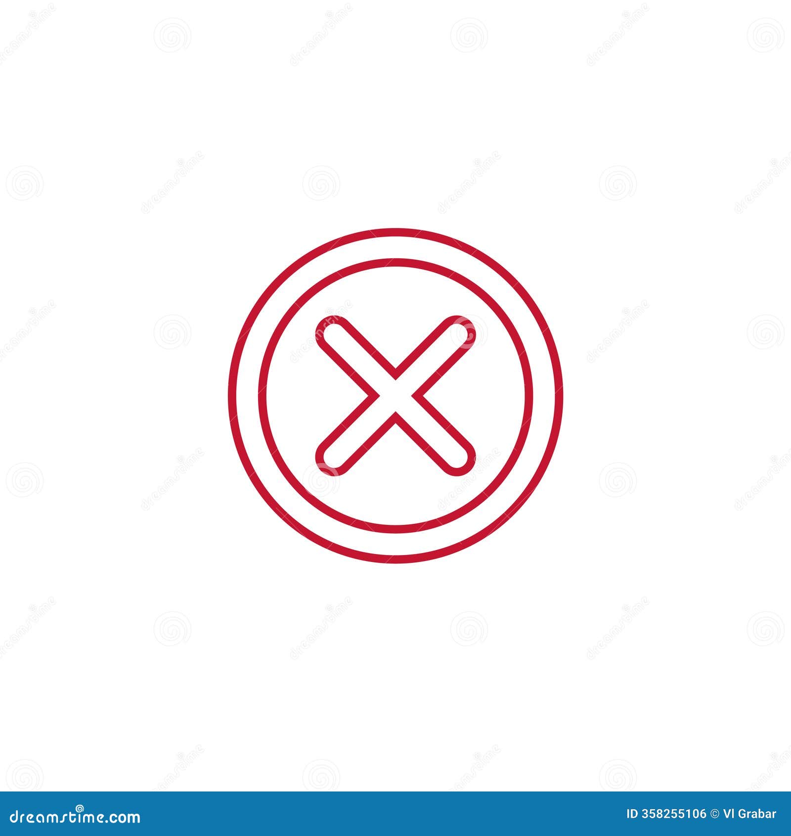Cross Icon Flat Vector Image, Cancel Symbol Stock Illustration ...