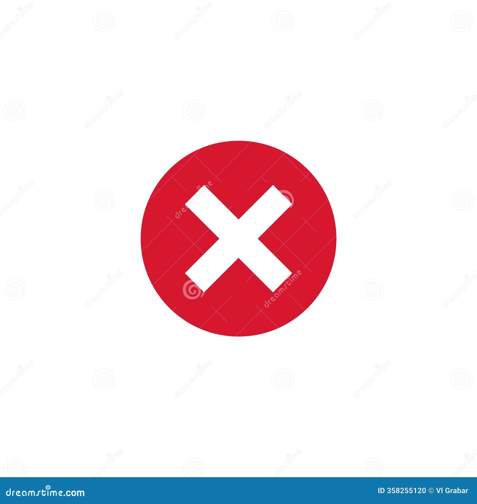 Cross Icon Flat Vector Image, Cancel Symbol Stock Vector - Illustration ...