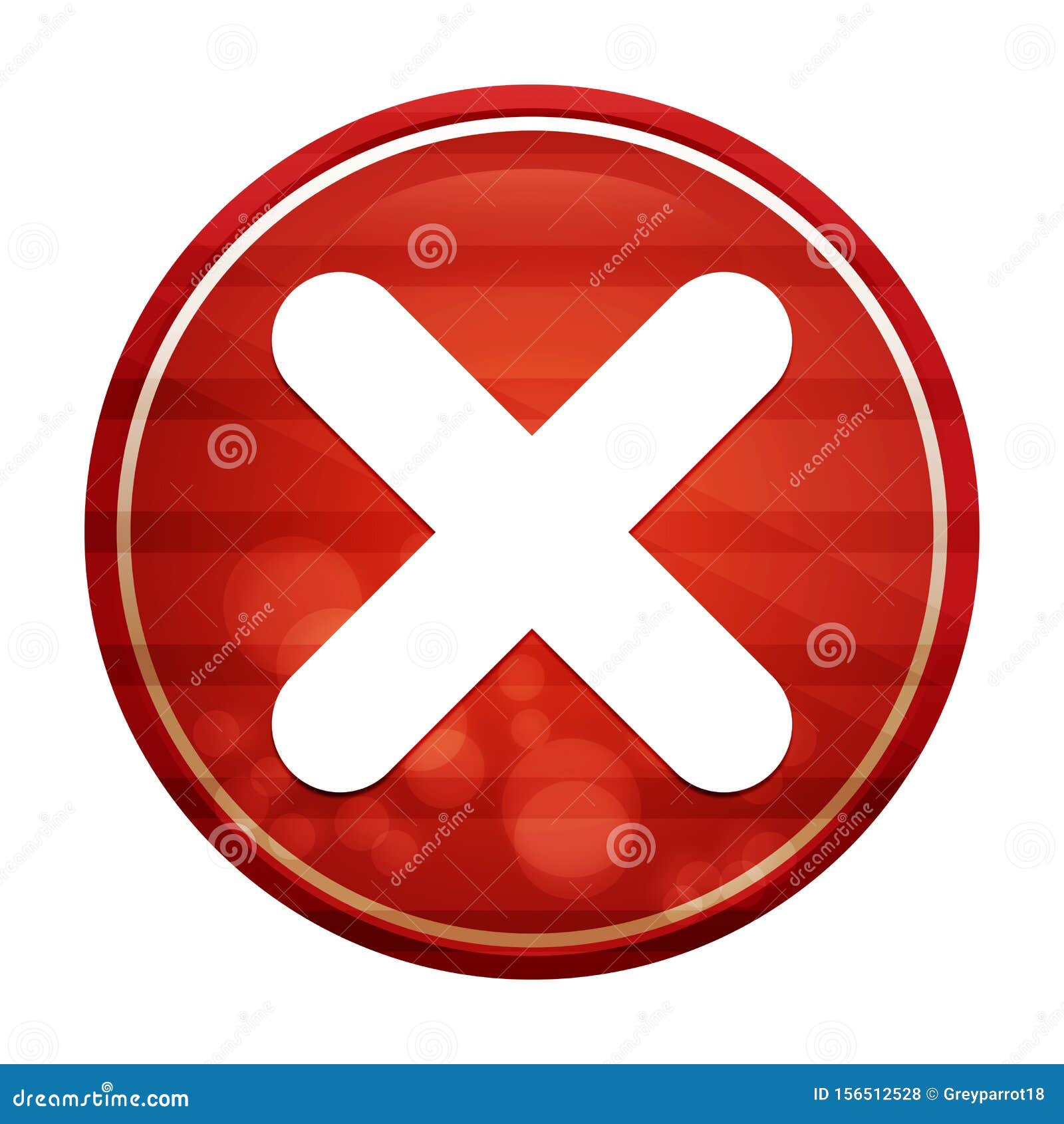Cross Icon Realistic Diagonal Motion Red Round Button Illustration ...
