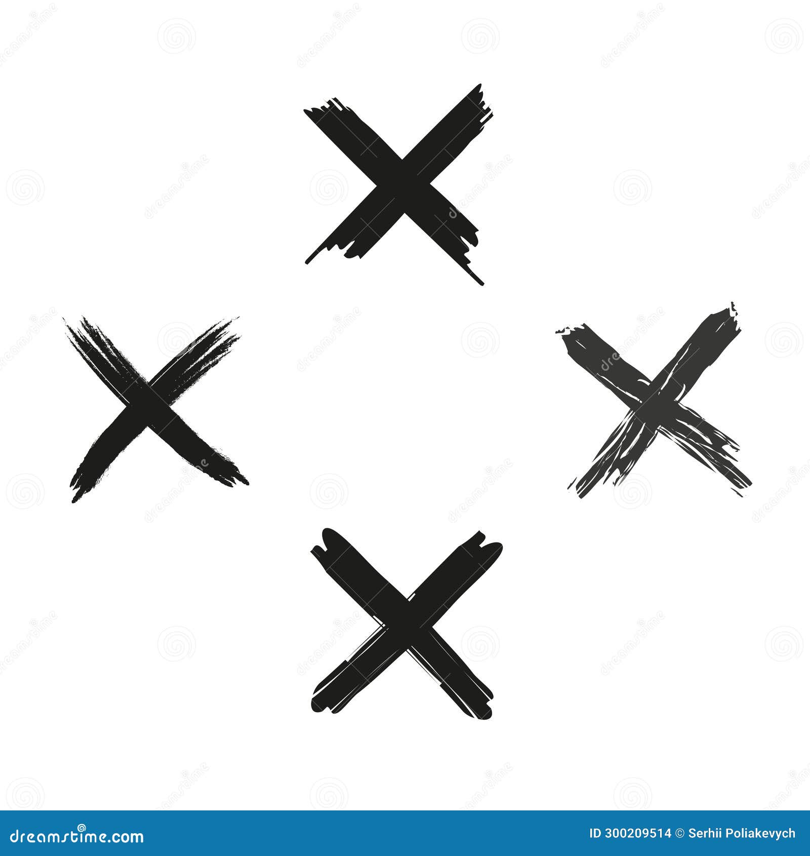 Cross Icon. Set X. Vector Illustration. EPS 10 Stock Illustration ...