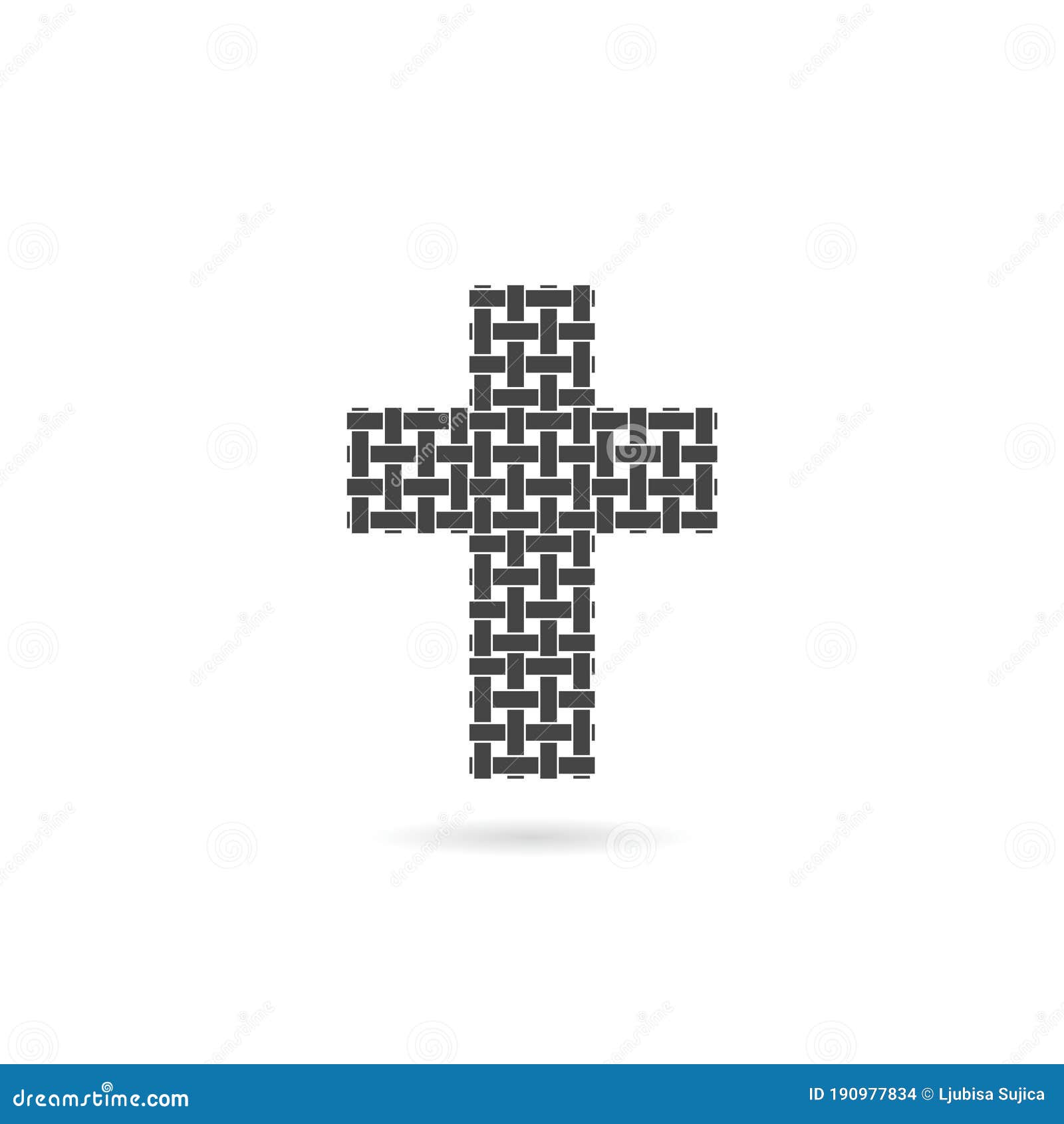 Cross icon with shadow stock vector. Illustration of choose - 190977834