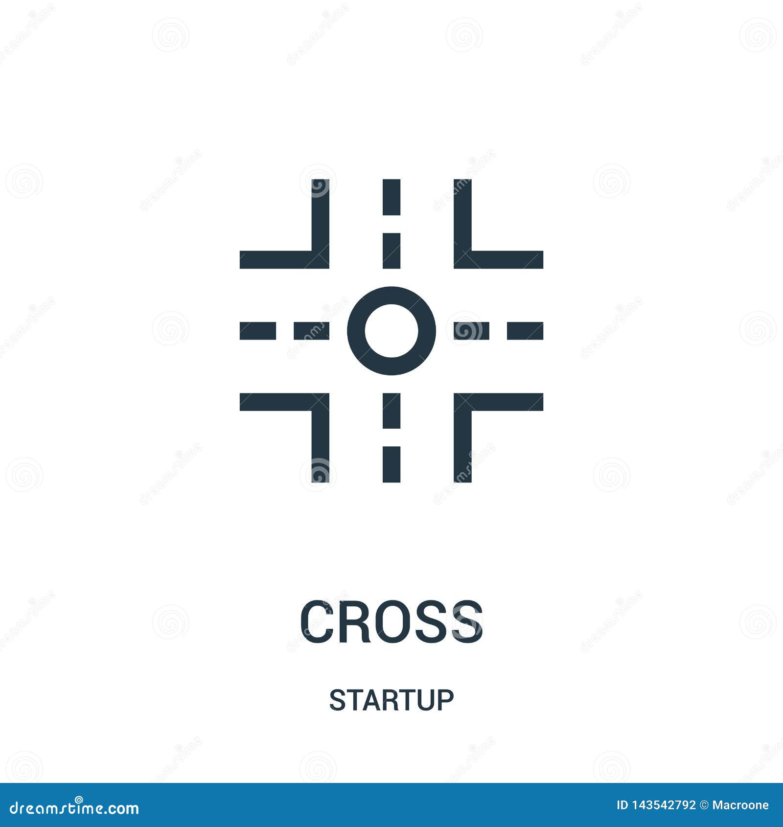 Cross Icon Vector from Startup Collection. Thin Line Cross Outline Icon ...