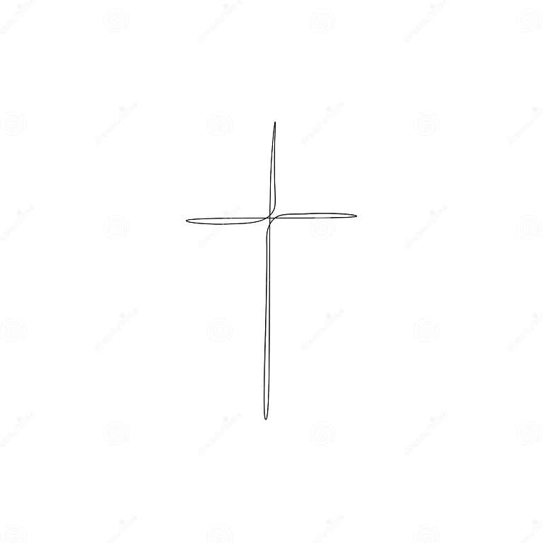 Cross Icon on White Background Vector Illustration Stock Vector ...