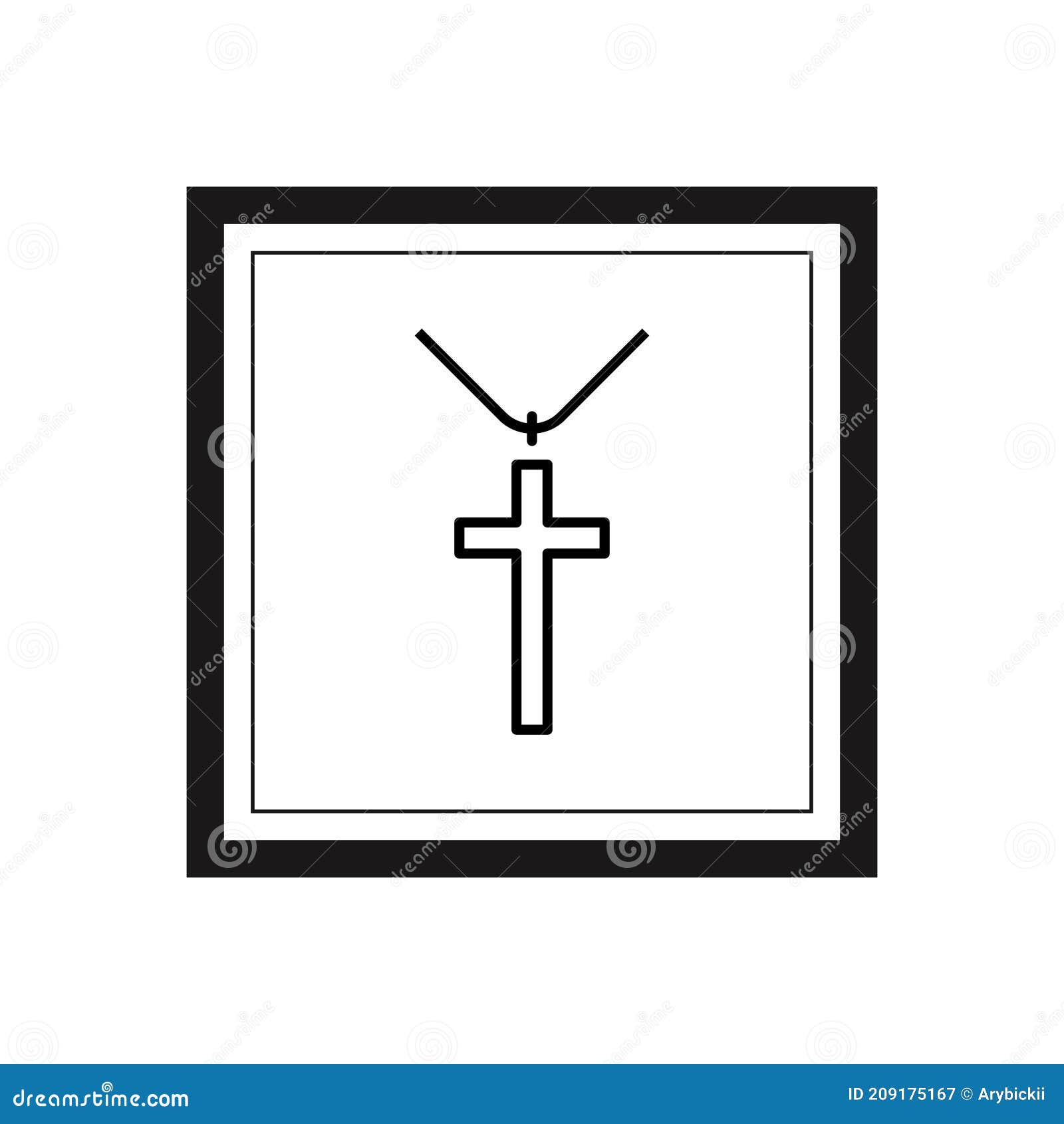 Cross Icon on White. Vector Stock Vector - Illustration of symbol ...