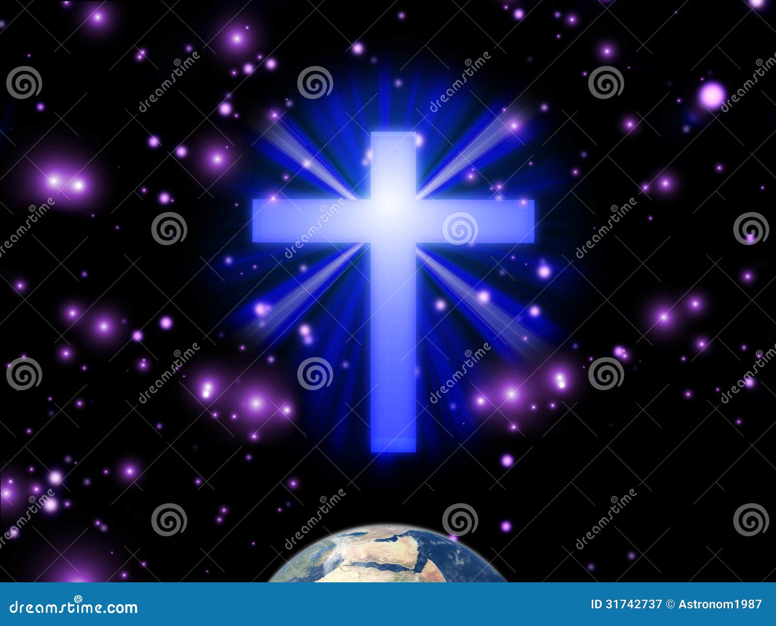 Cross stock illustration. Illustration of astronomy, star - 31742737