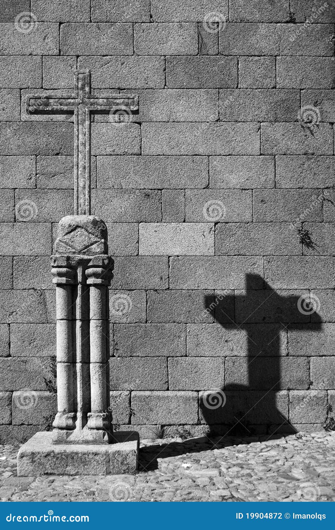 The cross and its shadow stock photo. Image of faith - 19904872