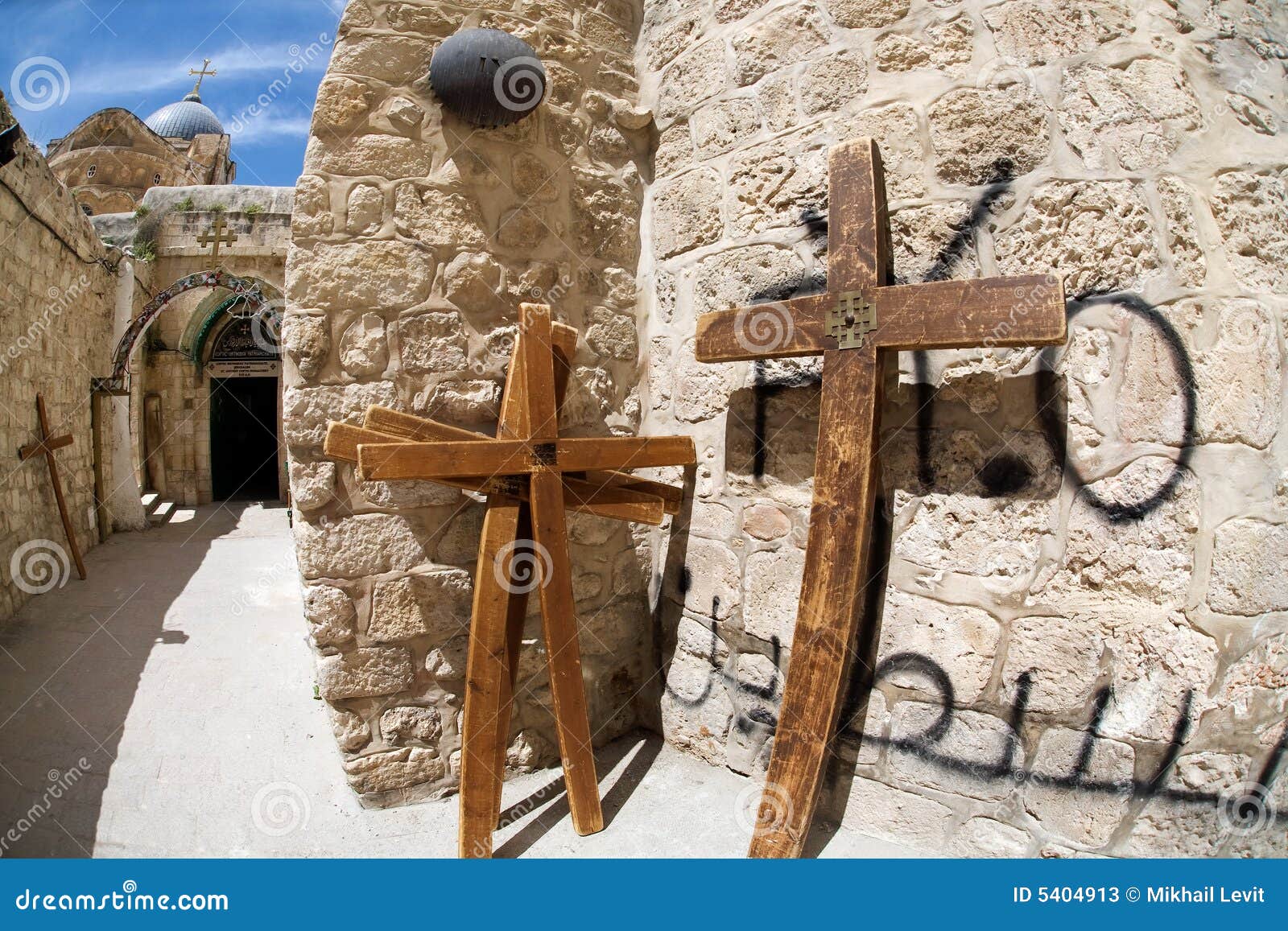 A cross in Jerusalem. stock image. Image of death, church - 5404913