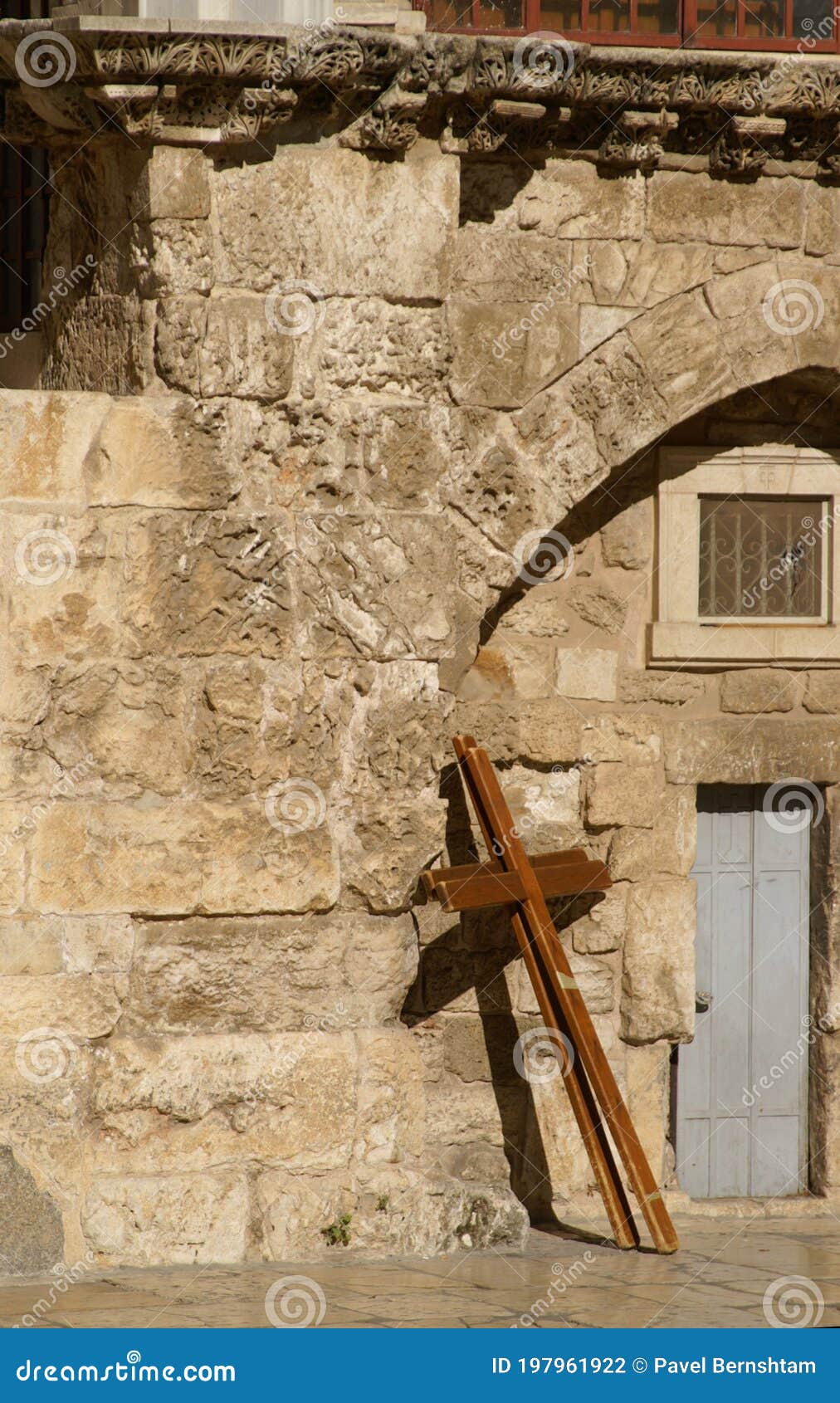 A cross in Jerusalem stock photo. Image of palestine - 197961922
