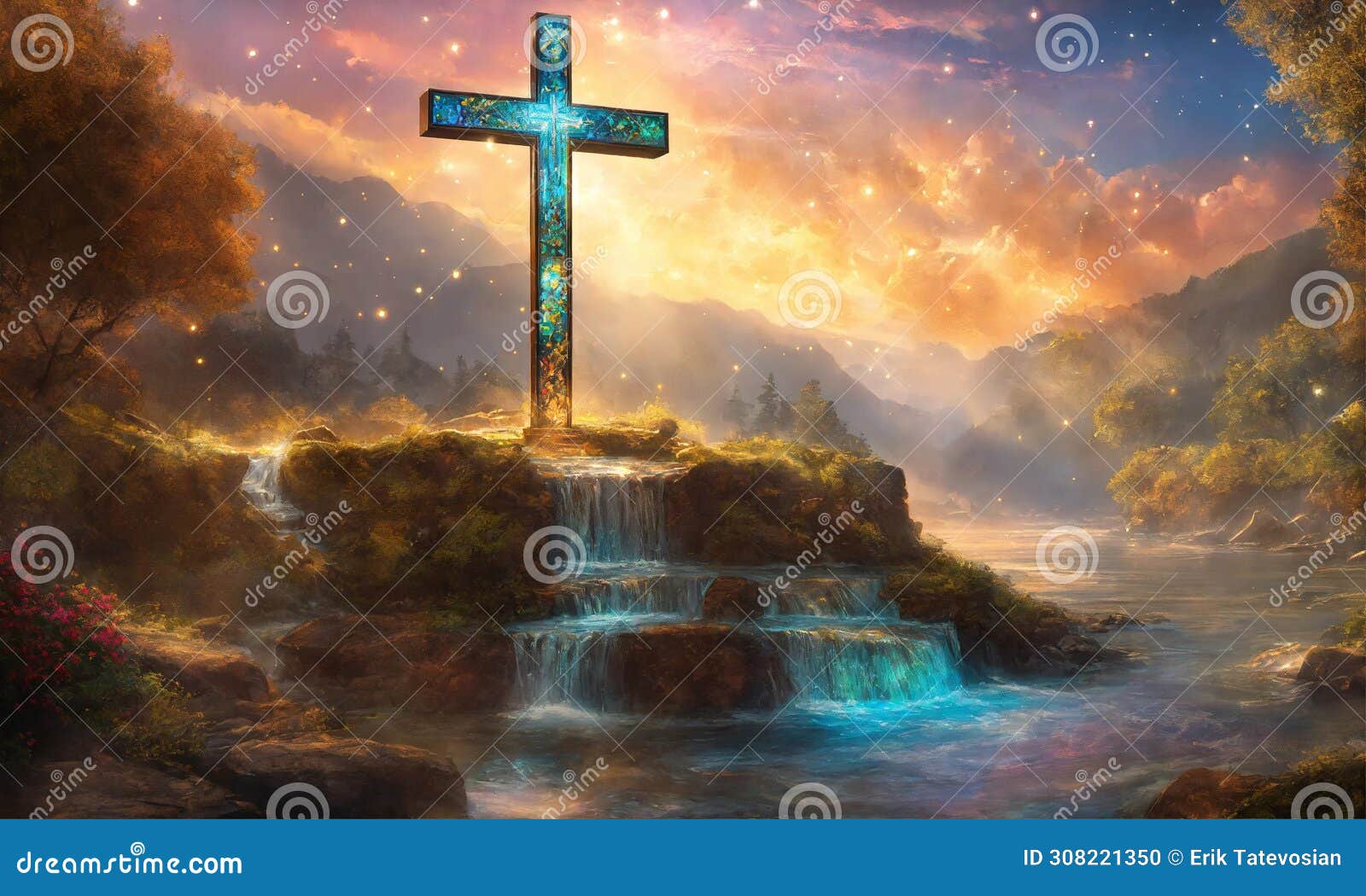 Cross of Jesus Christ for Easter. Selective Focus Stock Photo - Image ...