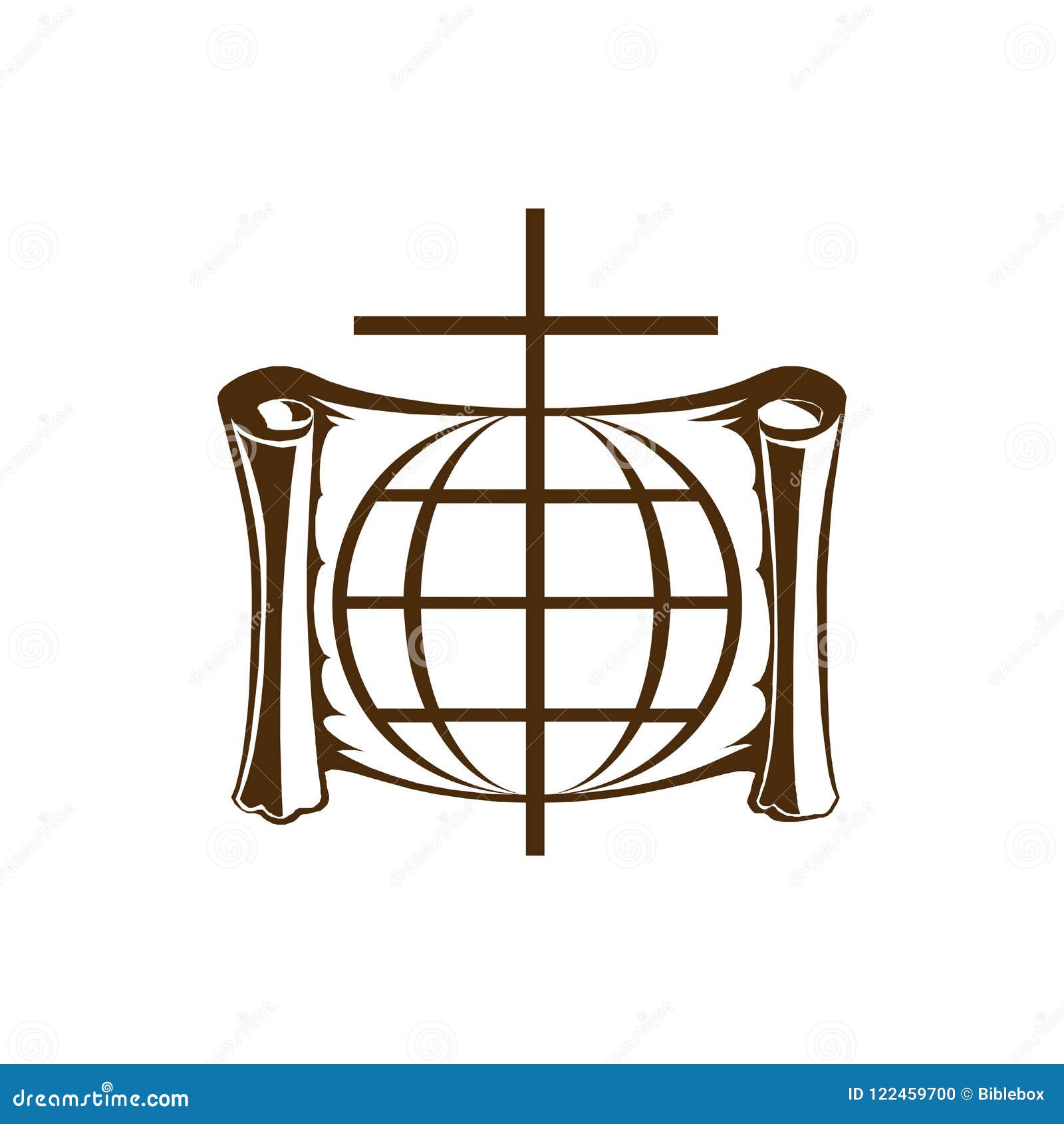 The Cross of Jesus Christ and the Scroll of the Holy Scripture Stock ...