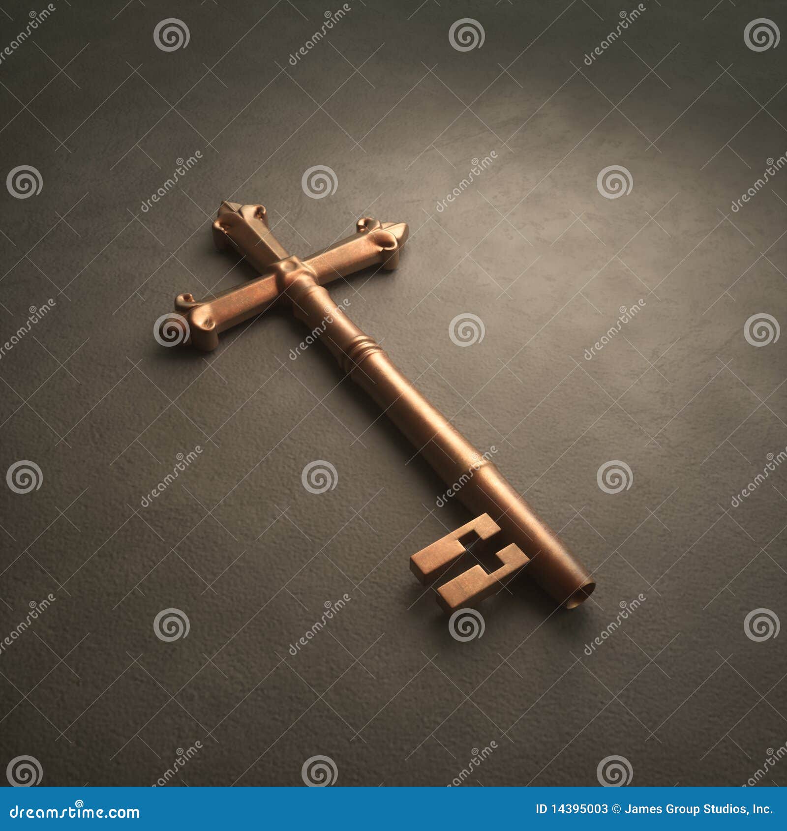 Cross Key stock illustration. Illustration of christian - 14395003