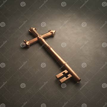 Cross Key stock illustration. Illustration of christian - 14395003