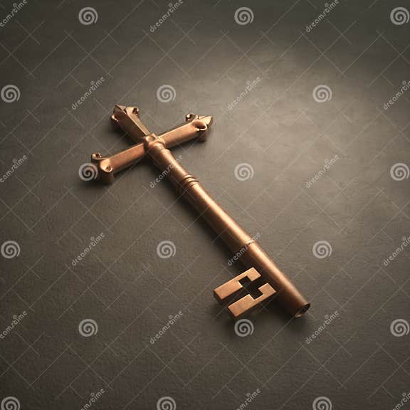 Cross Key stock illustration. Illustration of christian - 14395003