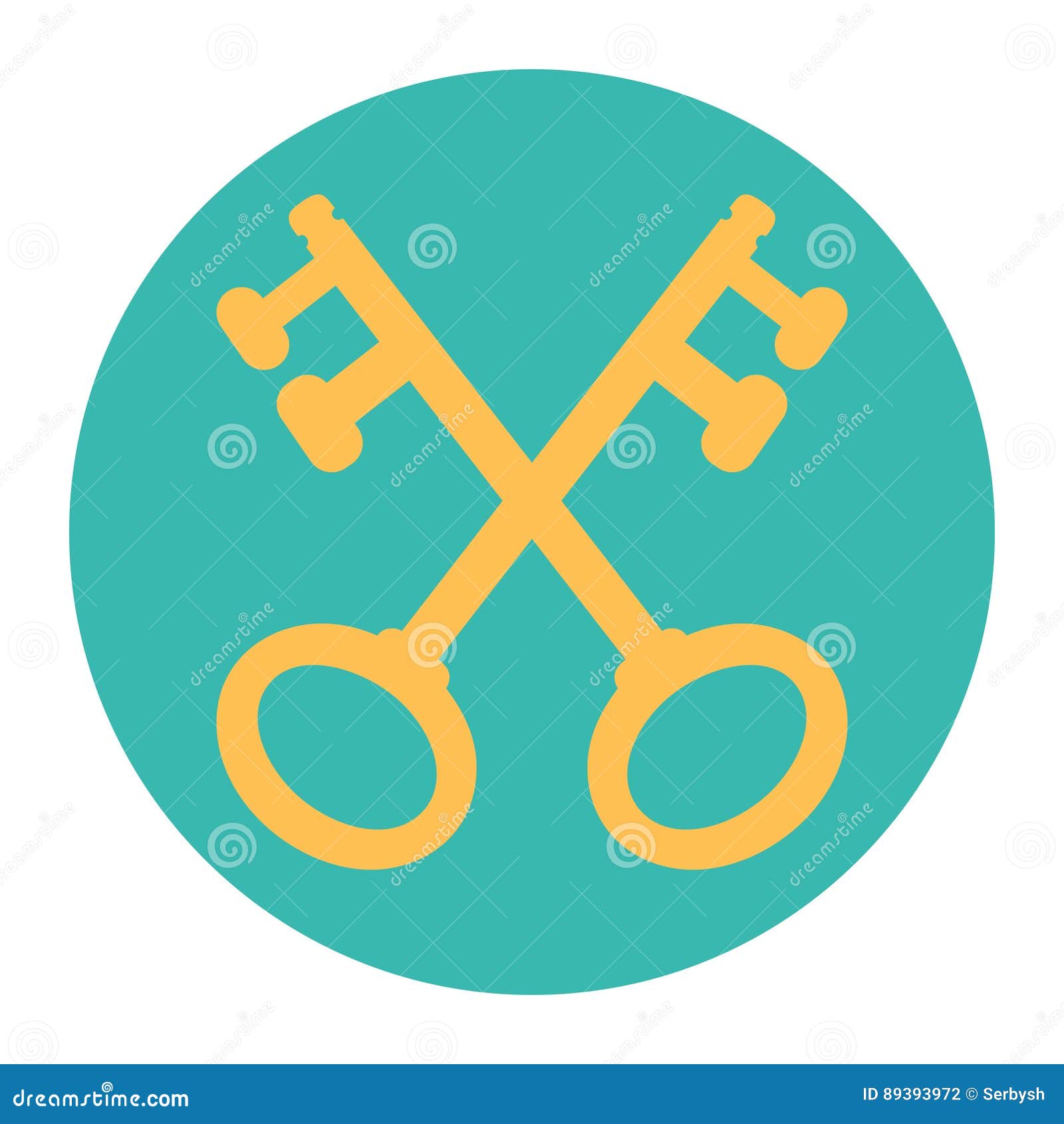 Cross Keys, Vector Illustration Stock Vector - Illustration of logo ...