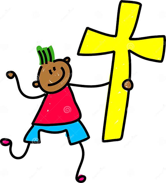Cross kid stock vector. Illustration of church, faith - 2214193