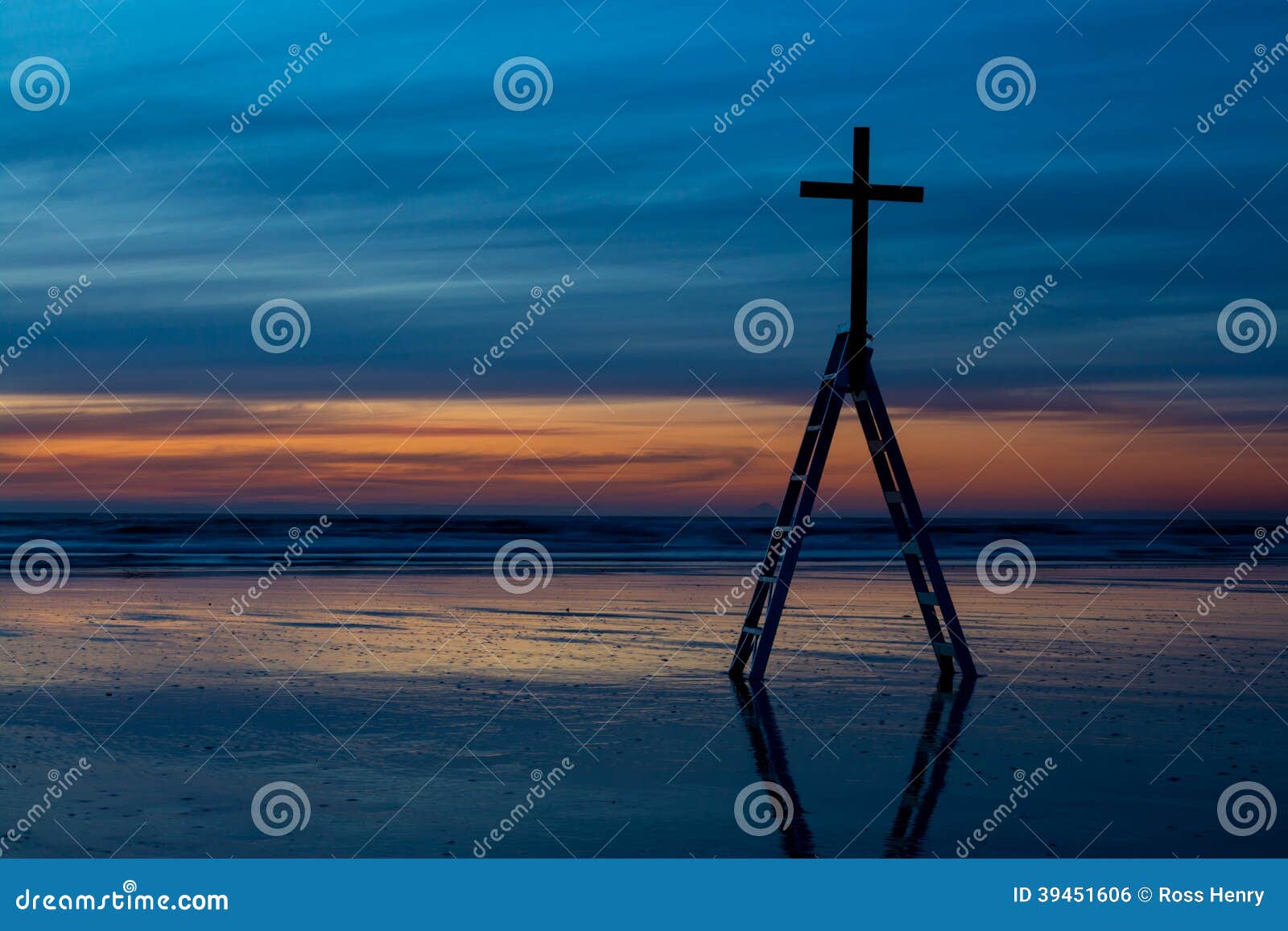 Cross Ladder stock photo. Image of symbol, silhouette - 39451606