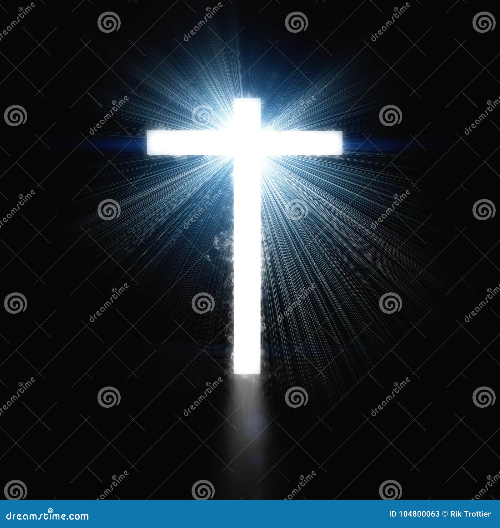 Cross of light stock illustration. Illustration of life - 104800063