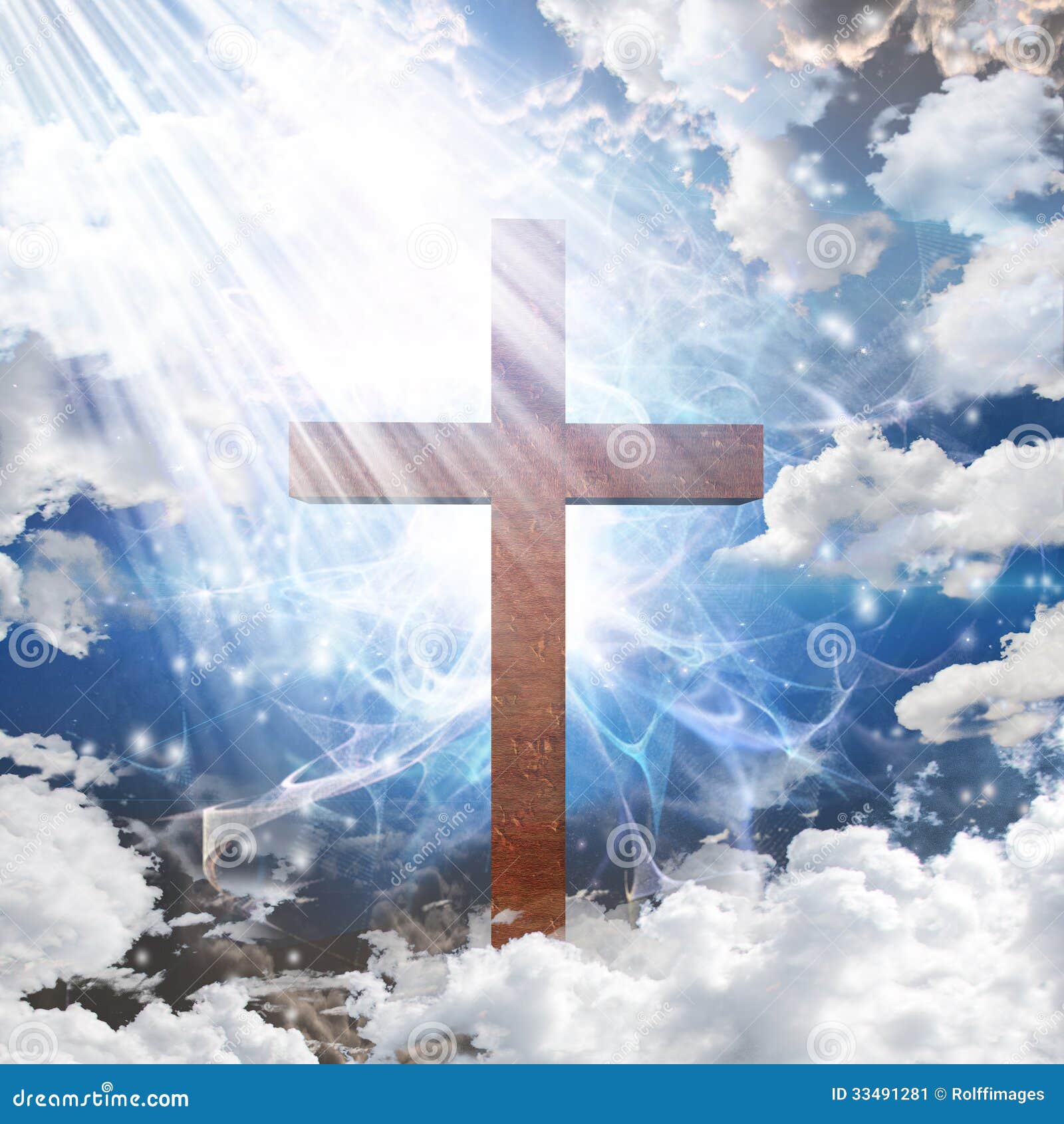 Cross in light stock illustration. Illustration of belief - 33491281