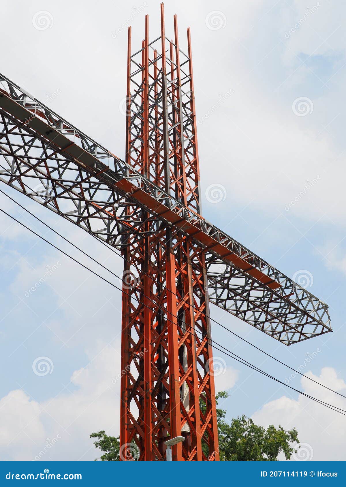 Cross-like Giant Structure Soars into the Sky Stock Image - Image of ...