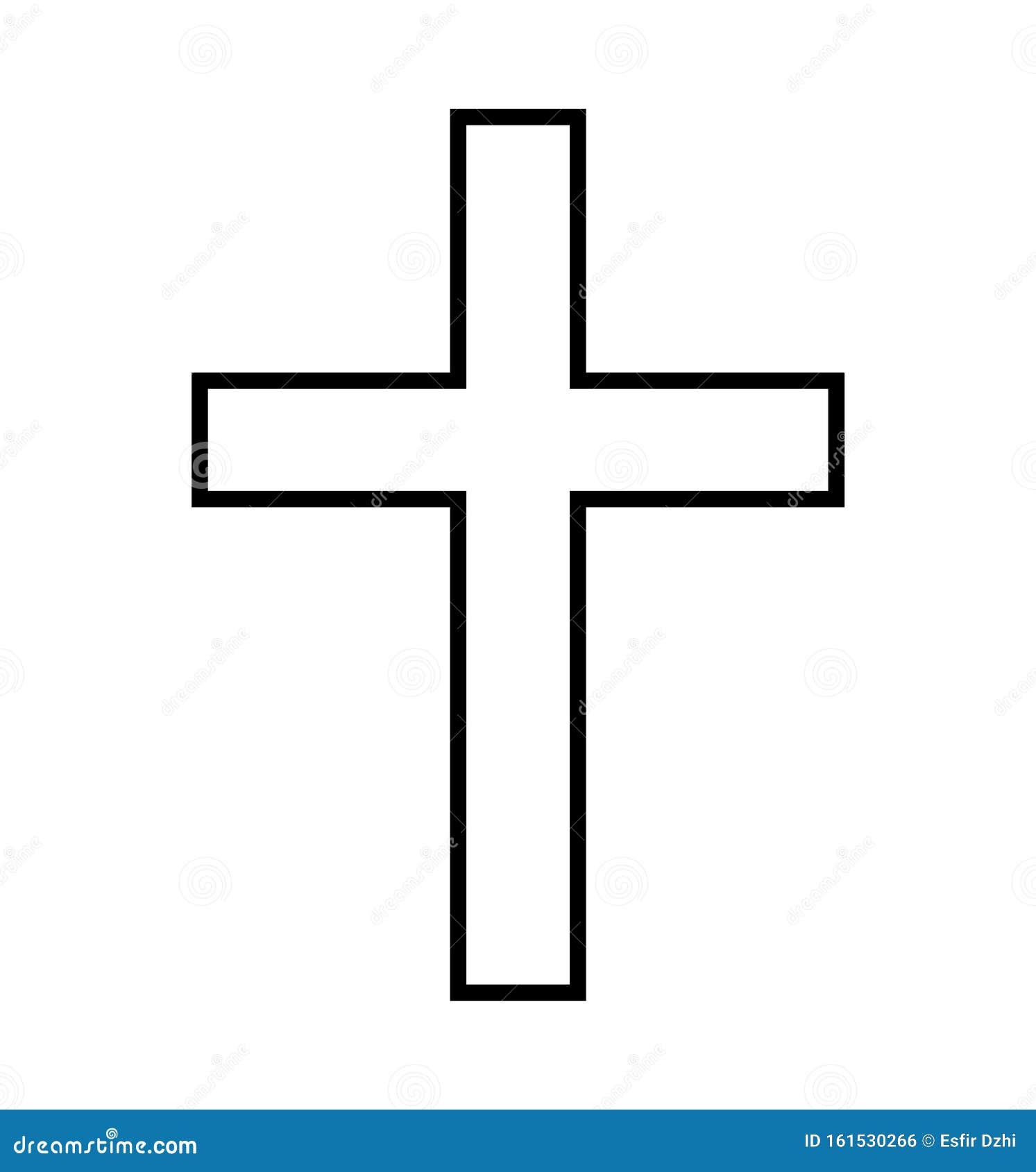 Cross Line Icon Vector Isolated on White Stock Vector - Illustration of ...