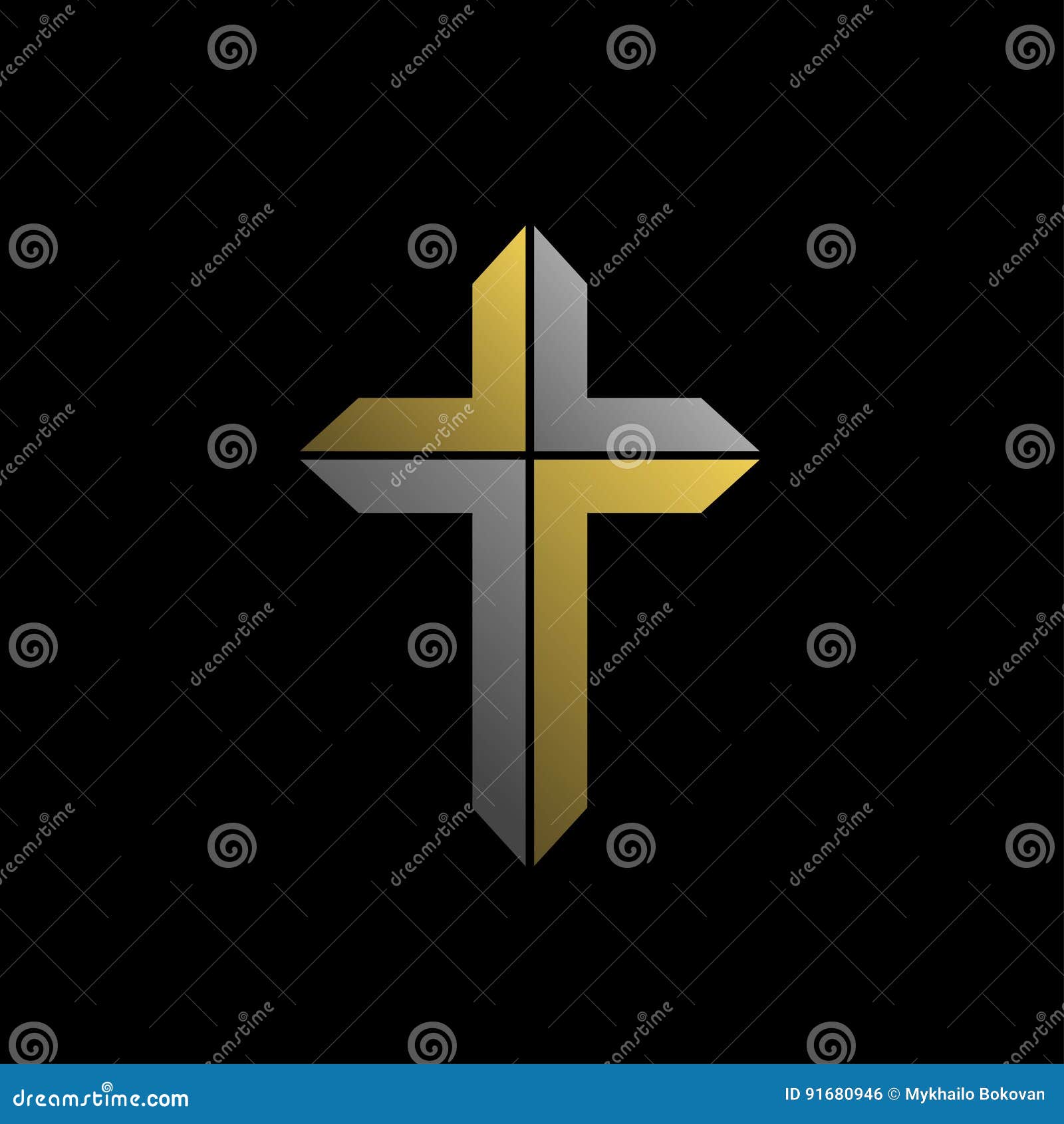 Cross Logo icon stock vector. Illustration of color, business - 91680946