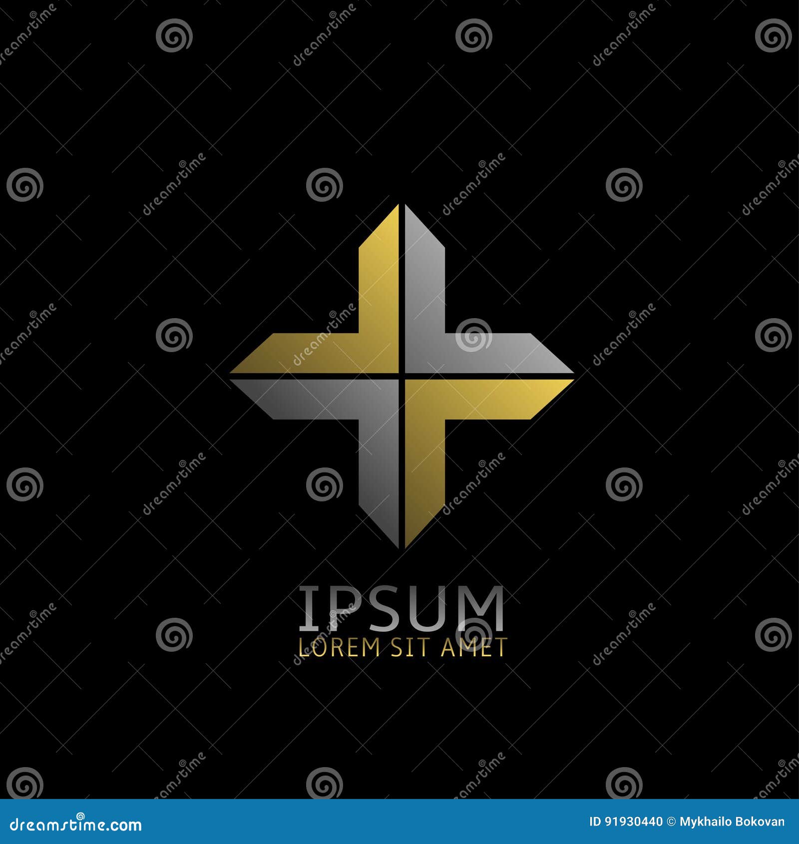 Cross Logo icon stock vector. Illustration of christian - 91930440