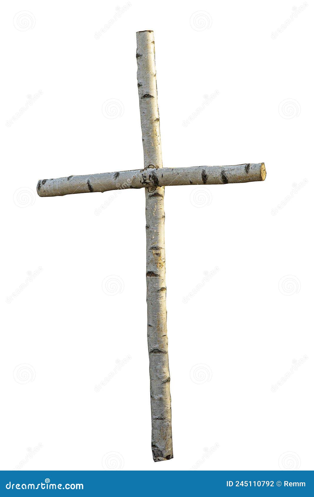 A cross made of birch wood stock photo. Image of famous - 245110792