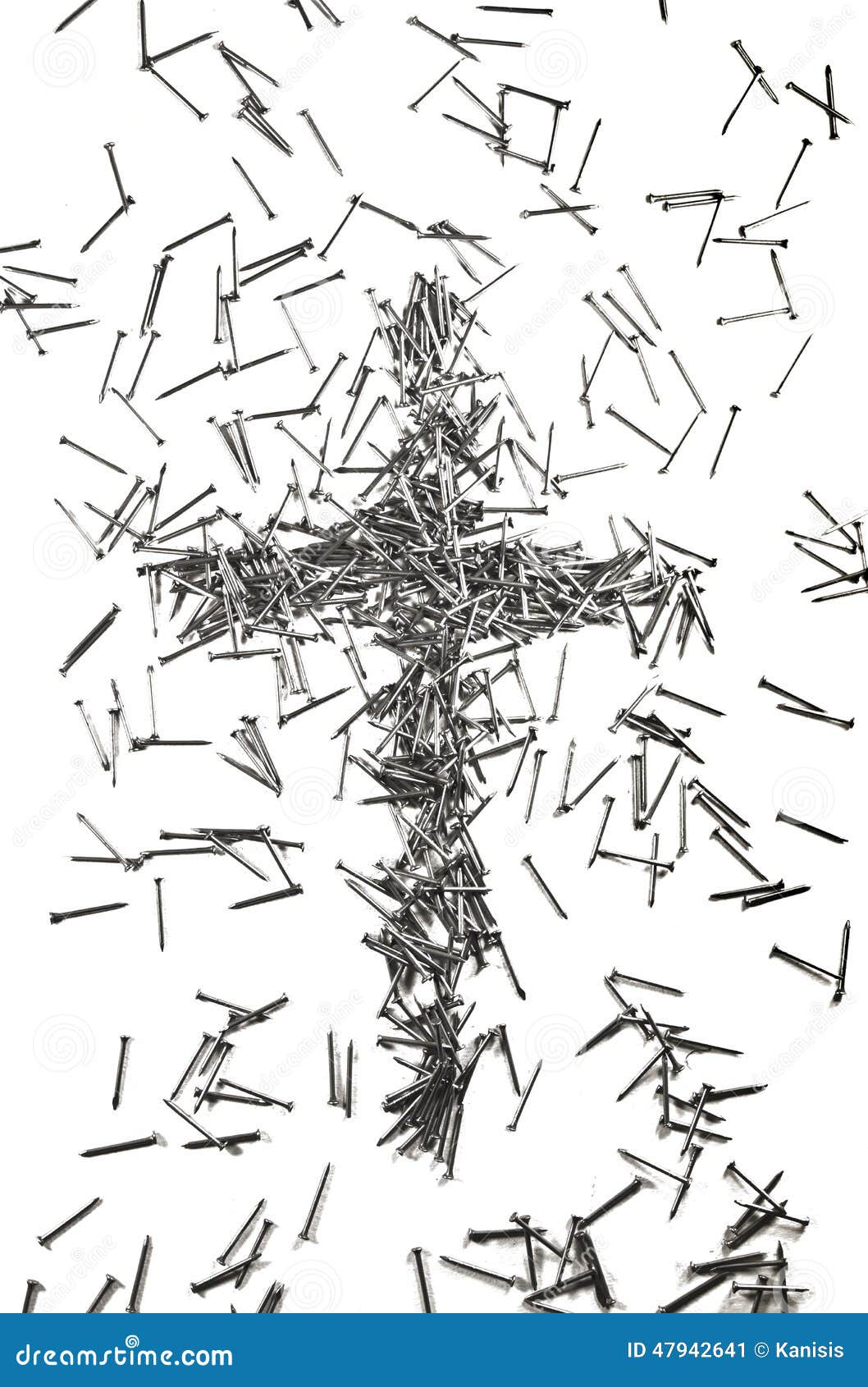 Cross made of iron nails stock image. Image of religion - 47942641